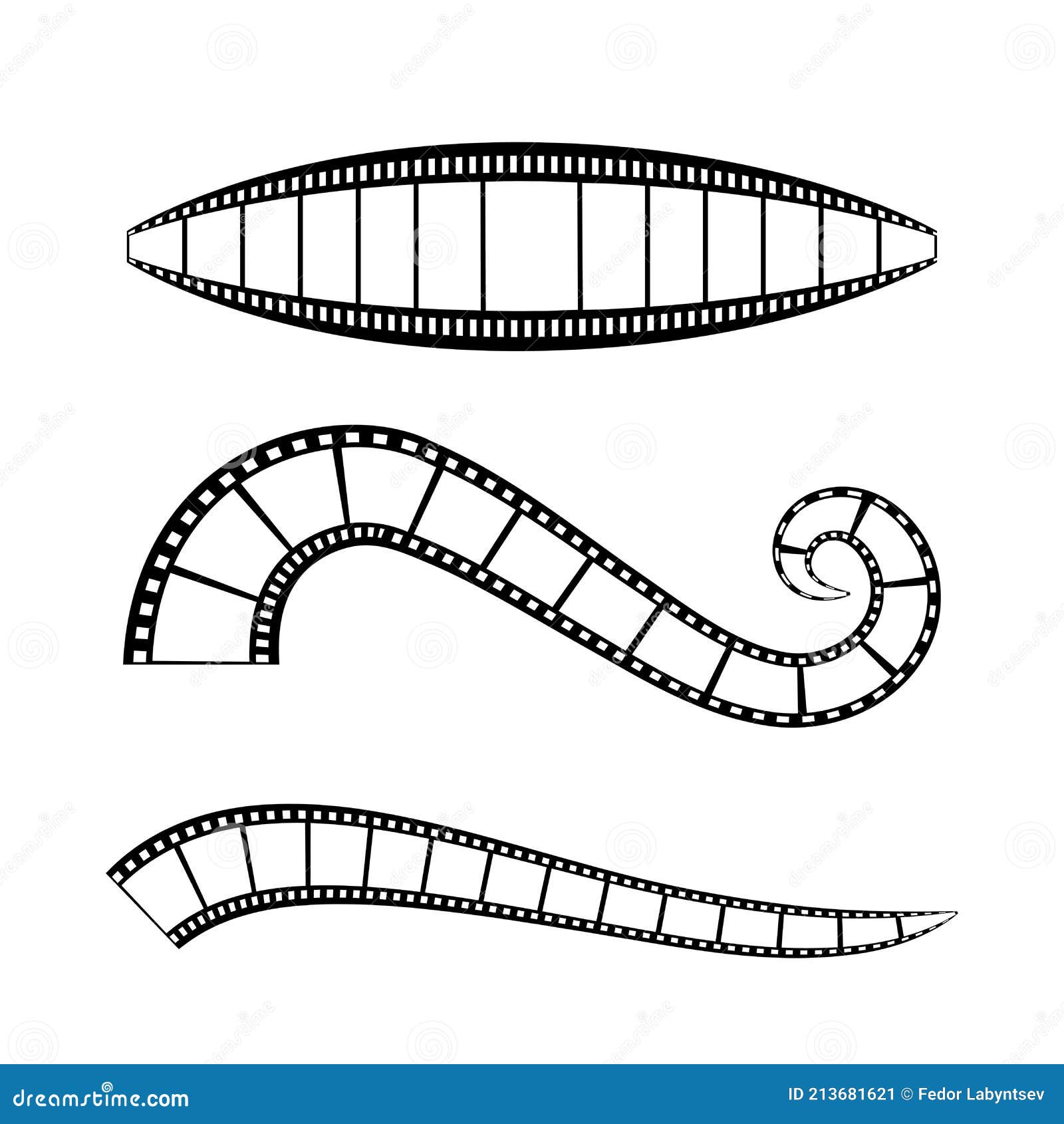 Set of Film Elements for Cinematography Vector Illustration Stock ...
