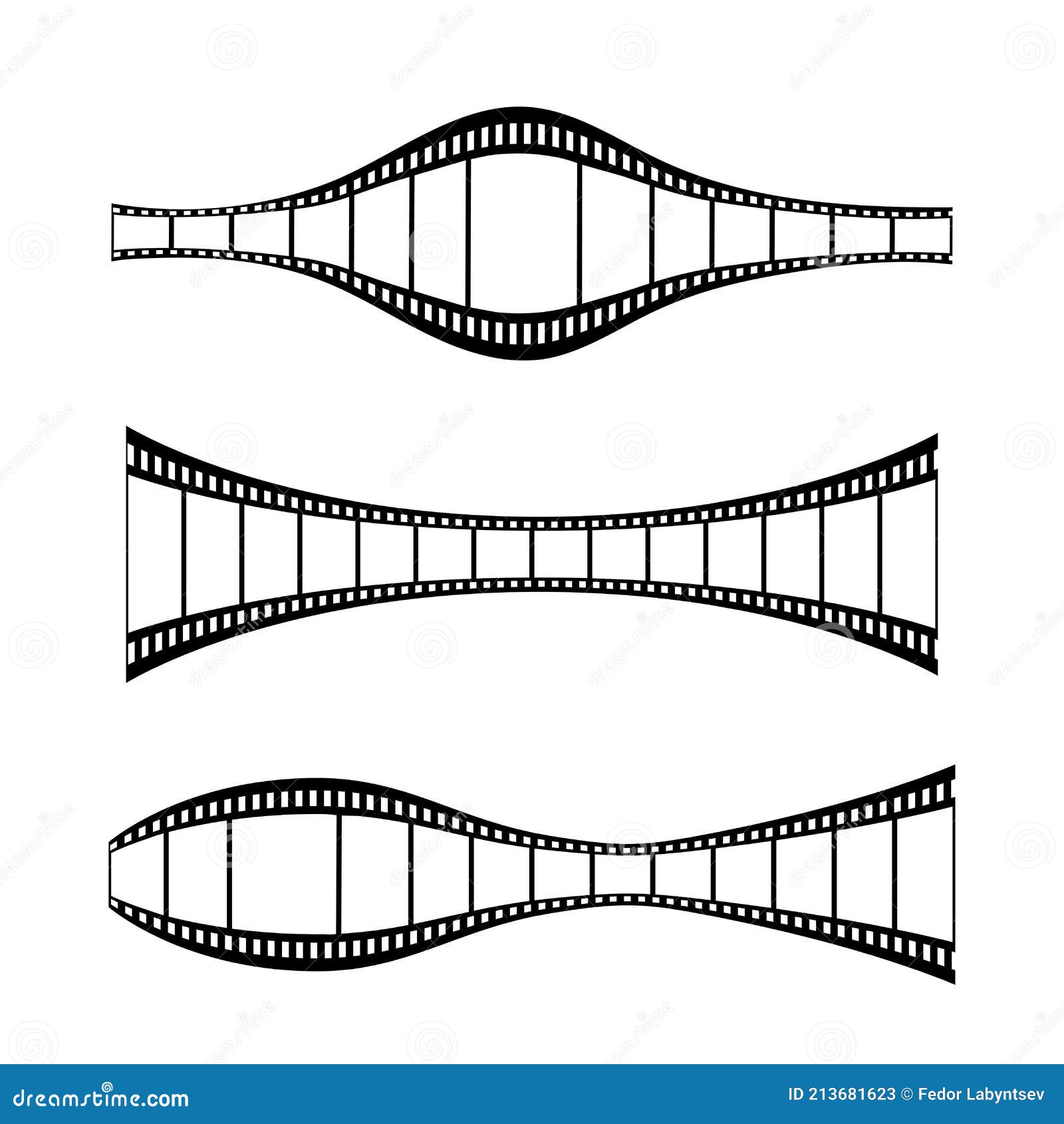 Set of Film Elements for Cinematography Vector Illustration Stock ...