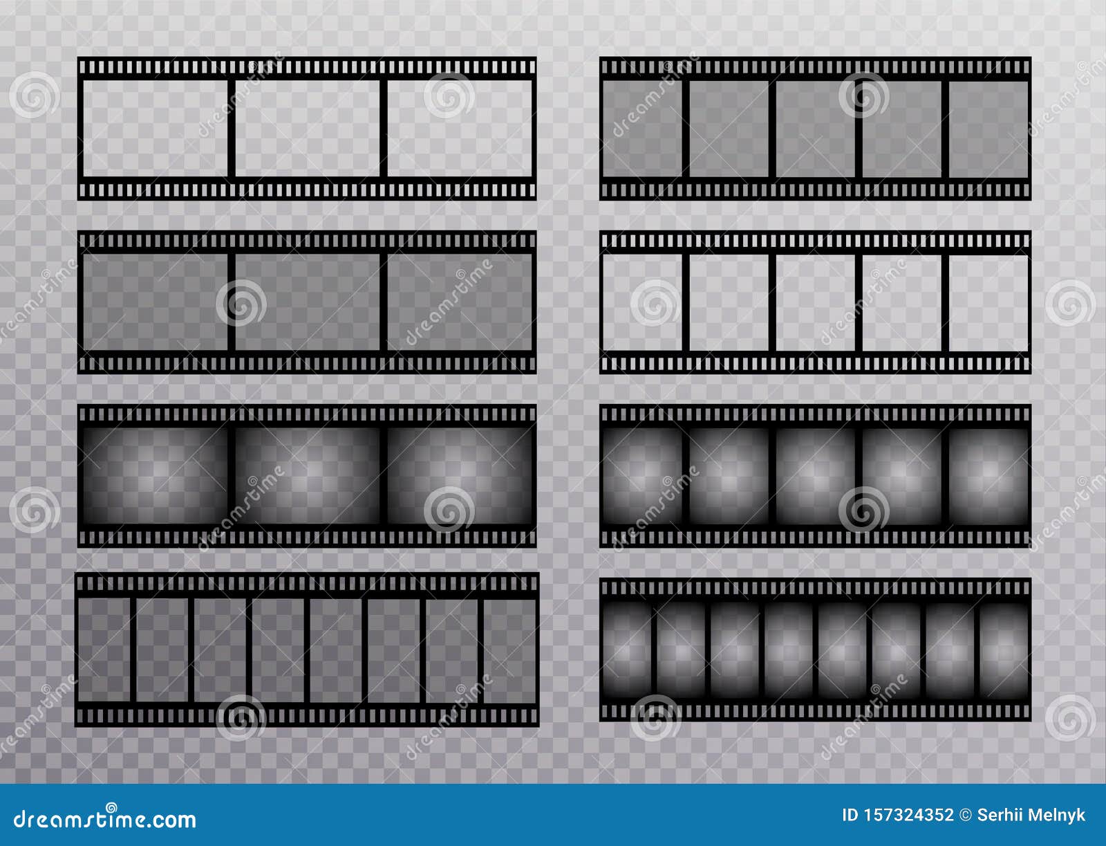 Set of Film Frame, Vector Illustration Stock Vector - Illustration of ...