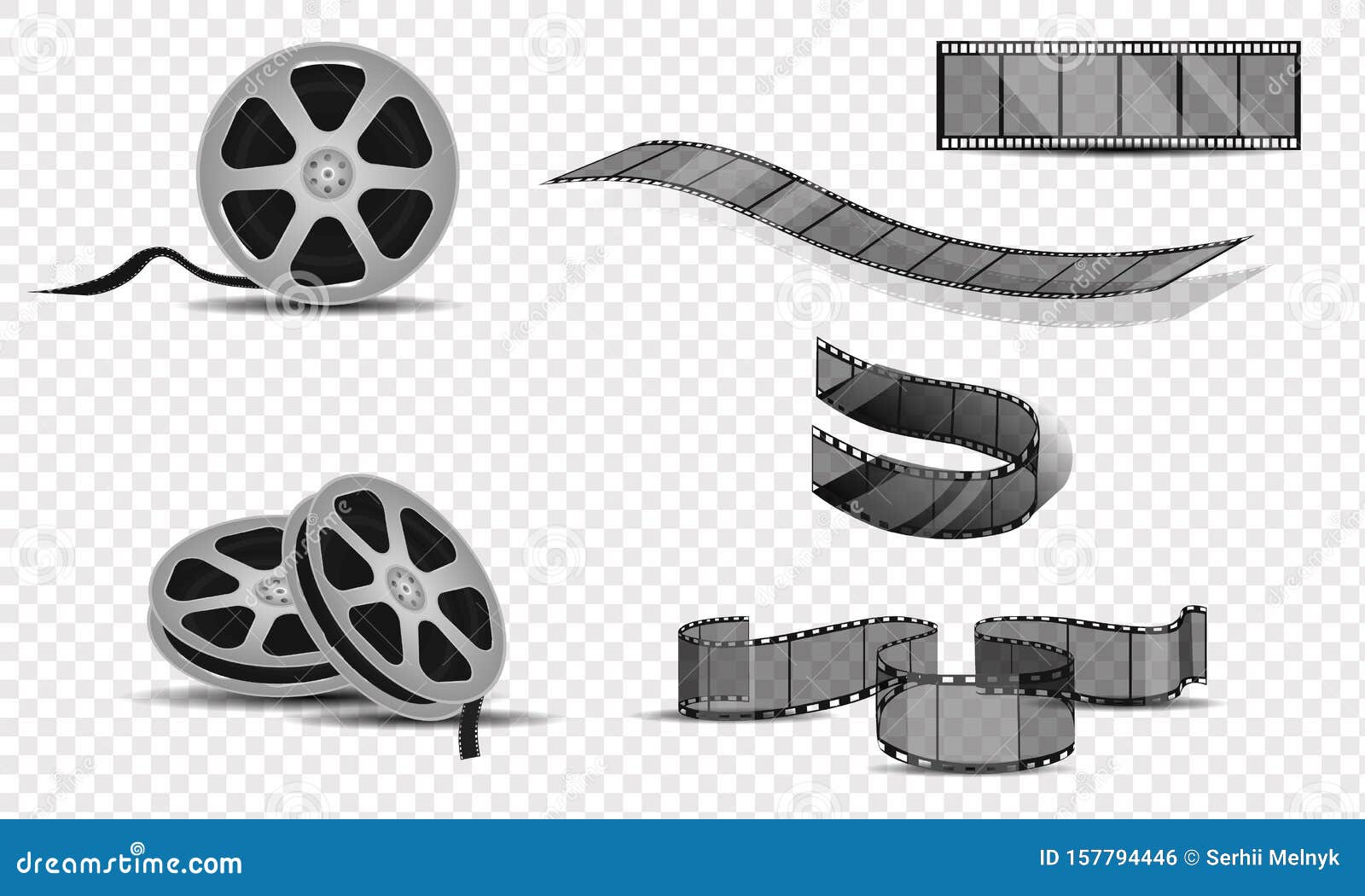 Set of Film Frame, Vector Illustration Stock Vector - Illustration of ...
