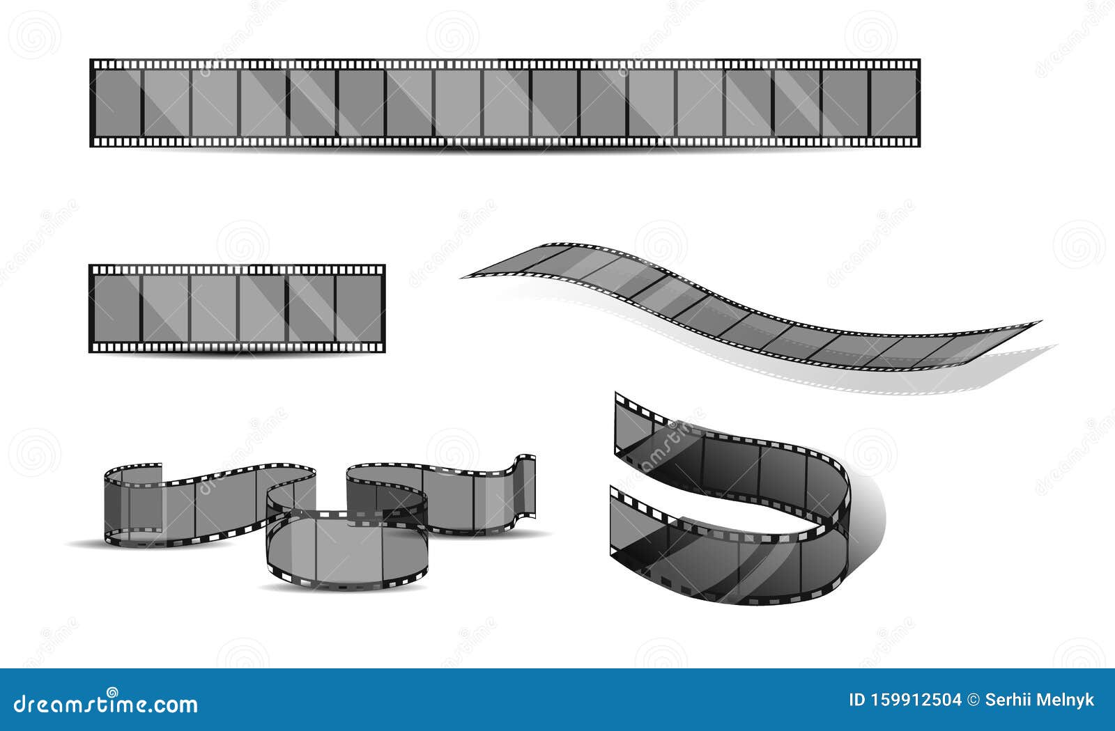 Set of Film Frame, Vector Illustration Stock Vector - Illustration of ...