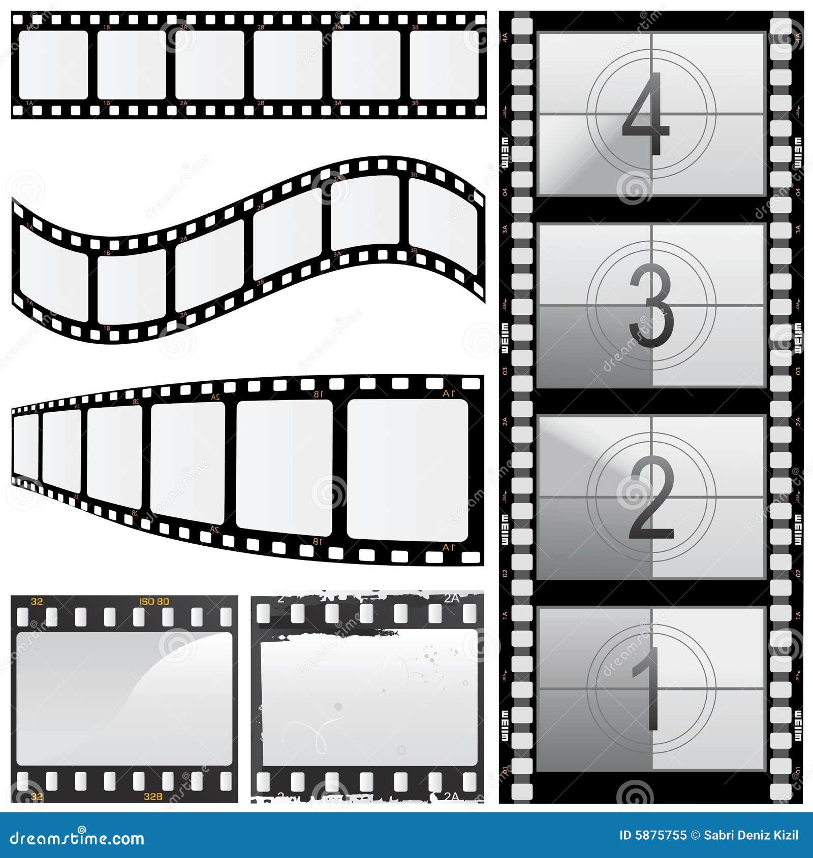 Set of film vector stock vector. Illustration of media - 5875755