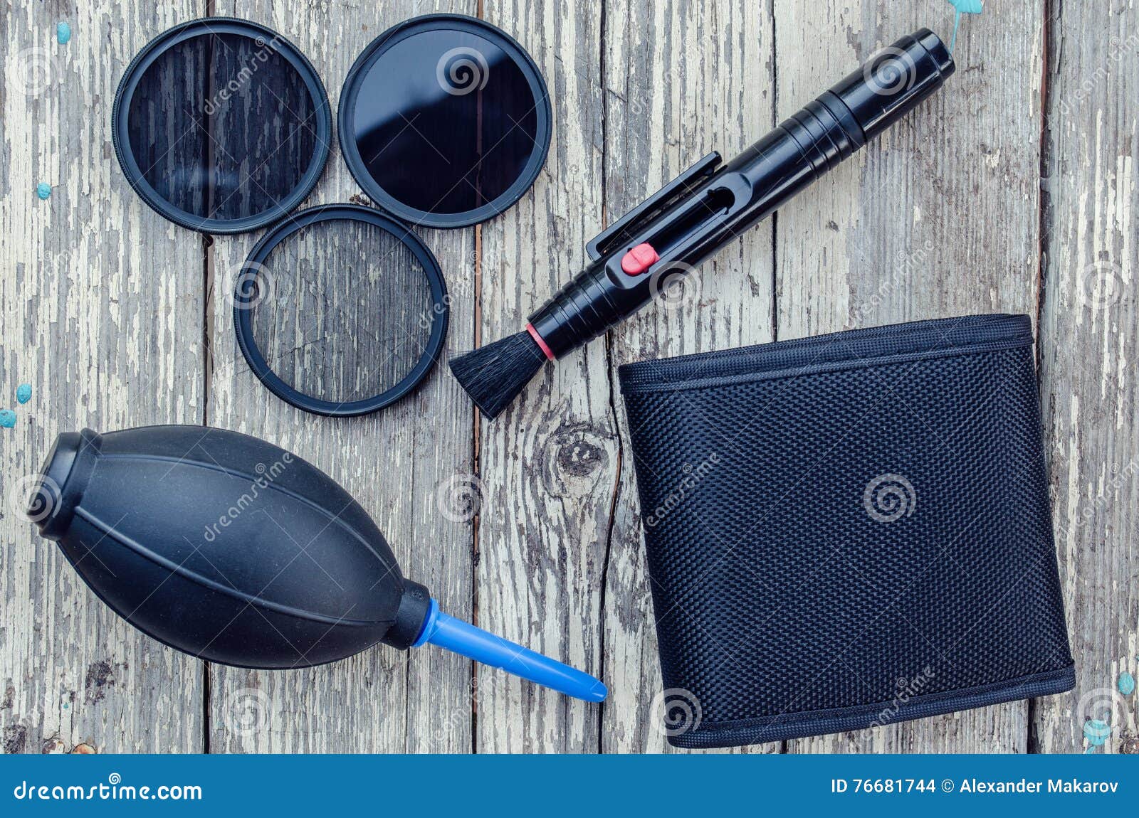 A Set of Filters and Tools for Cleaning Stock Photo - Image of paint ...