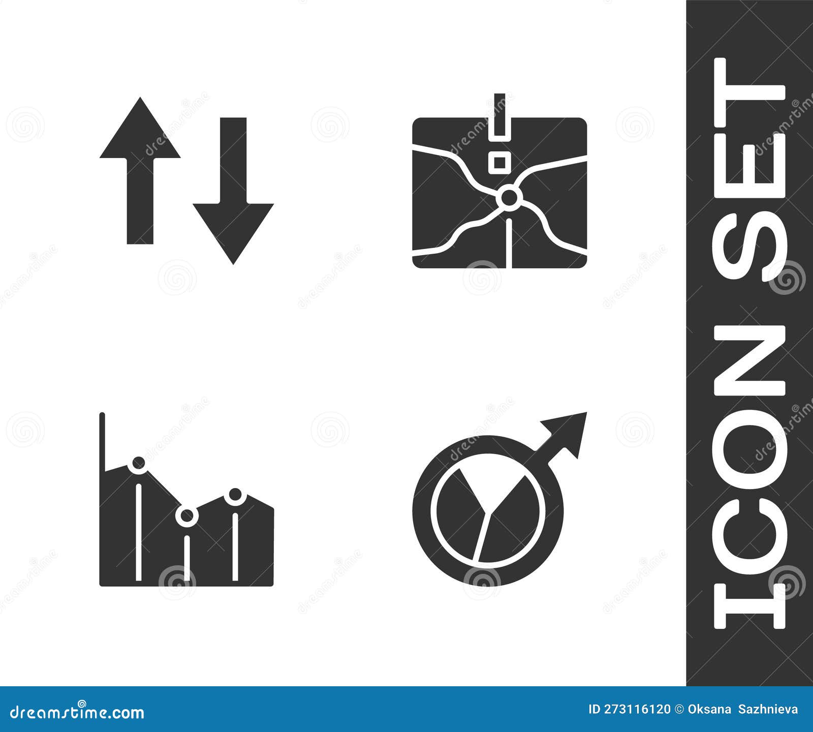 Set Intersection Point, Arrow, Clock, Pie Chart Infographic, Wrench And ... Set Intersection Point, Arrow, Clock, Pie Chart Infographic, Wrench And ...