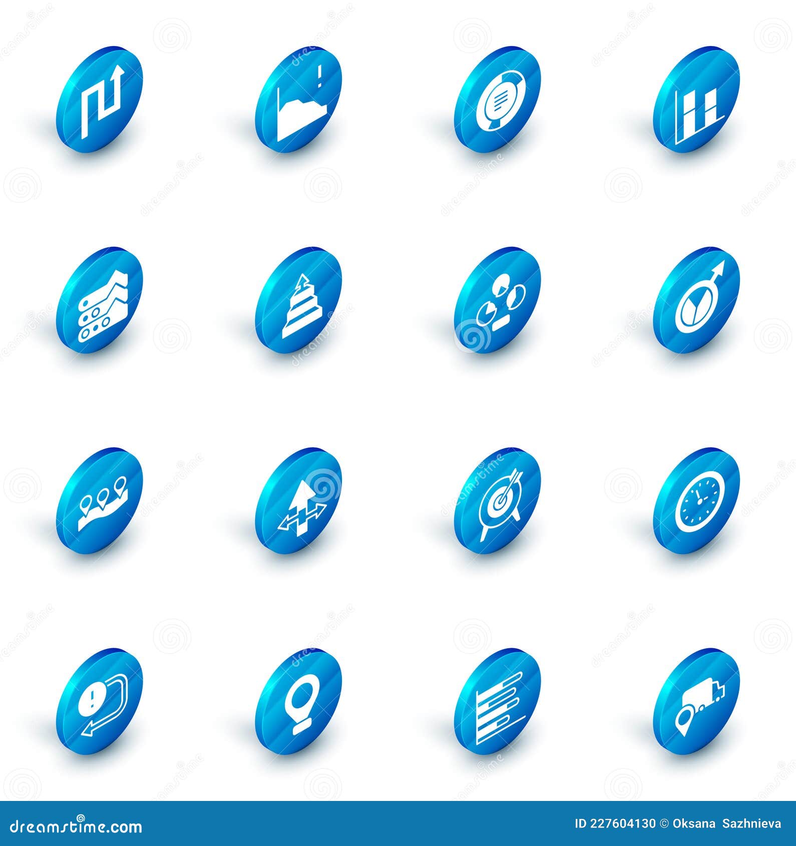 Set Financial Growth Decrease, Pie Chart Infographic, Graph, Chart, Diagram, Location, Pyramid ...