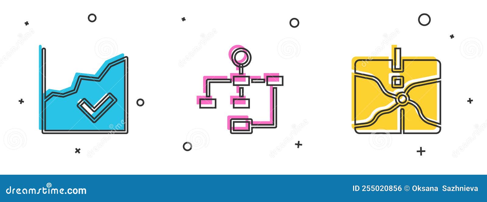 Set Financial Growth Increase, Hierarchy Organogram Chart and ...