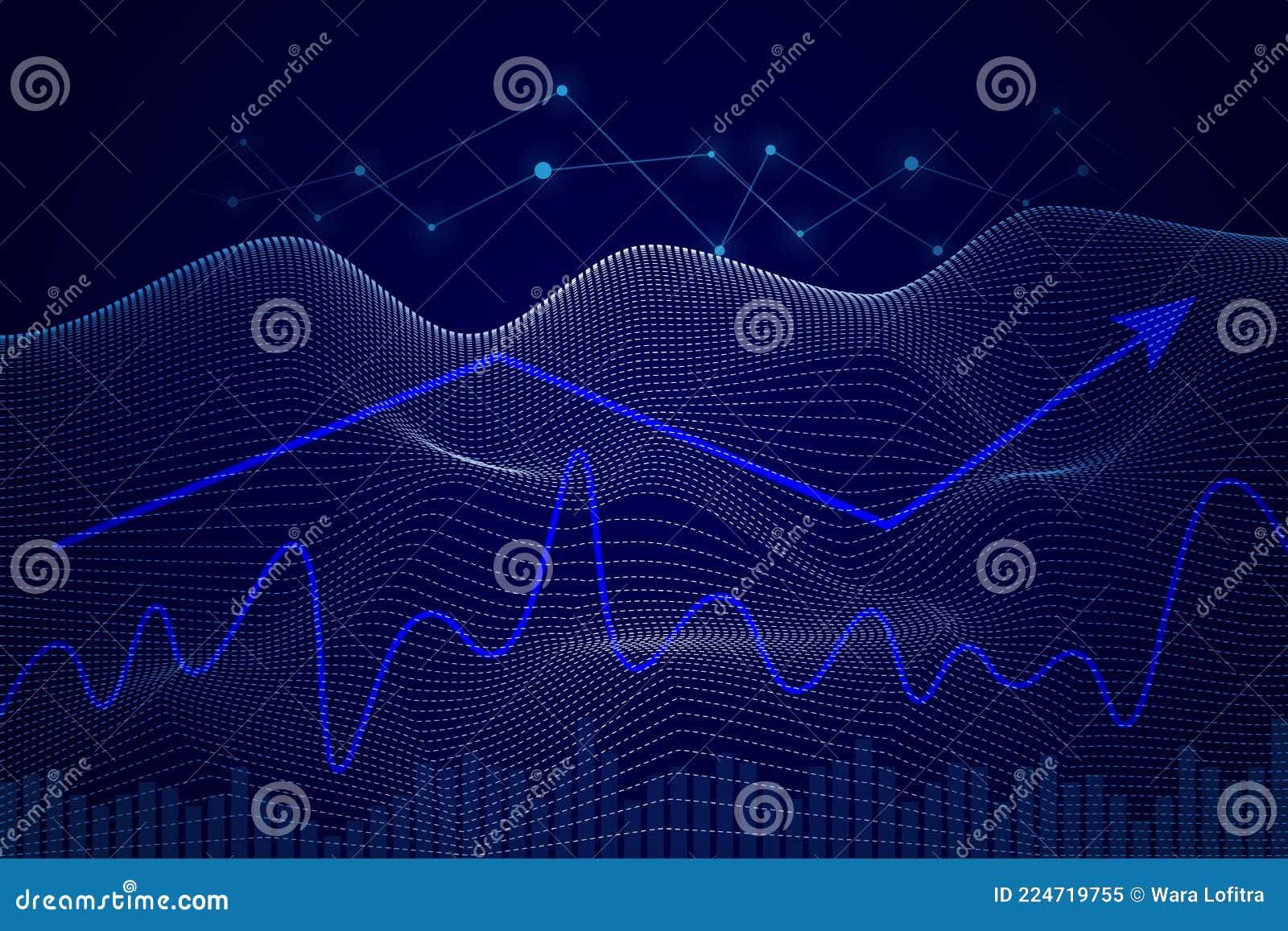 Set of Financial Trading Economic Curve Statistics Data Vector ...