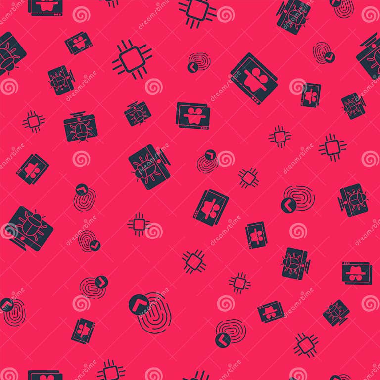 Set Fingerprint Processor With Microcircuits Cpu System Bug On