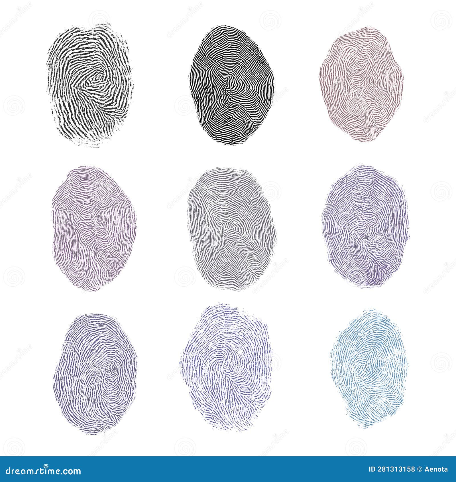 Set of Fingerprints for Design Projects - Vector Illustration Stock ... Set of Fingerprints for Design Projects - Vector Illustration Stock ...