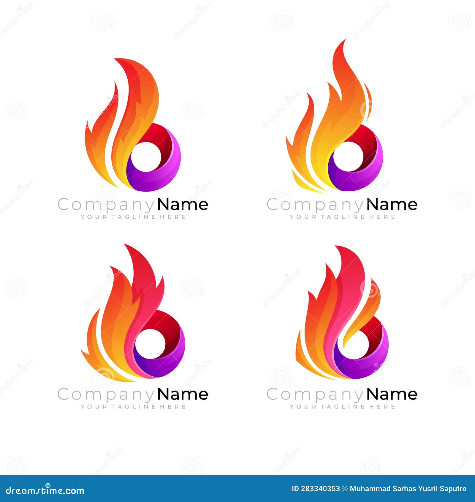 Fire Logo with Letter B Design Stock Vector - Illustration of shape ...