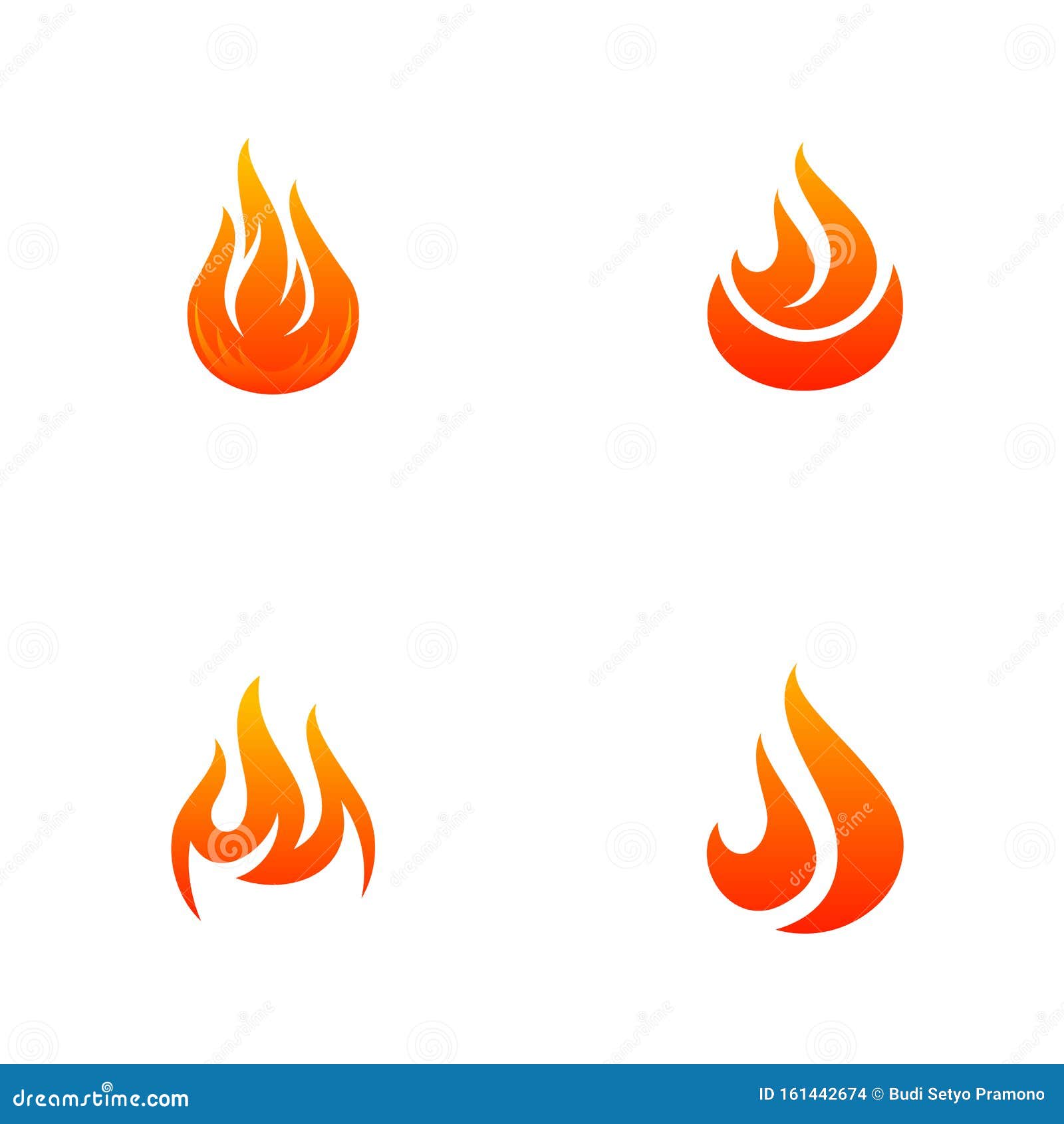 Set of Fire Logo Vector. Flame Logo Design Template Stock Illustration ...
