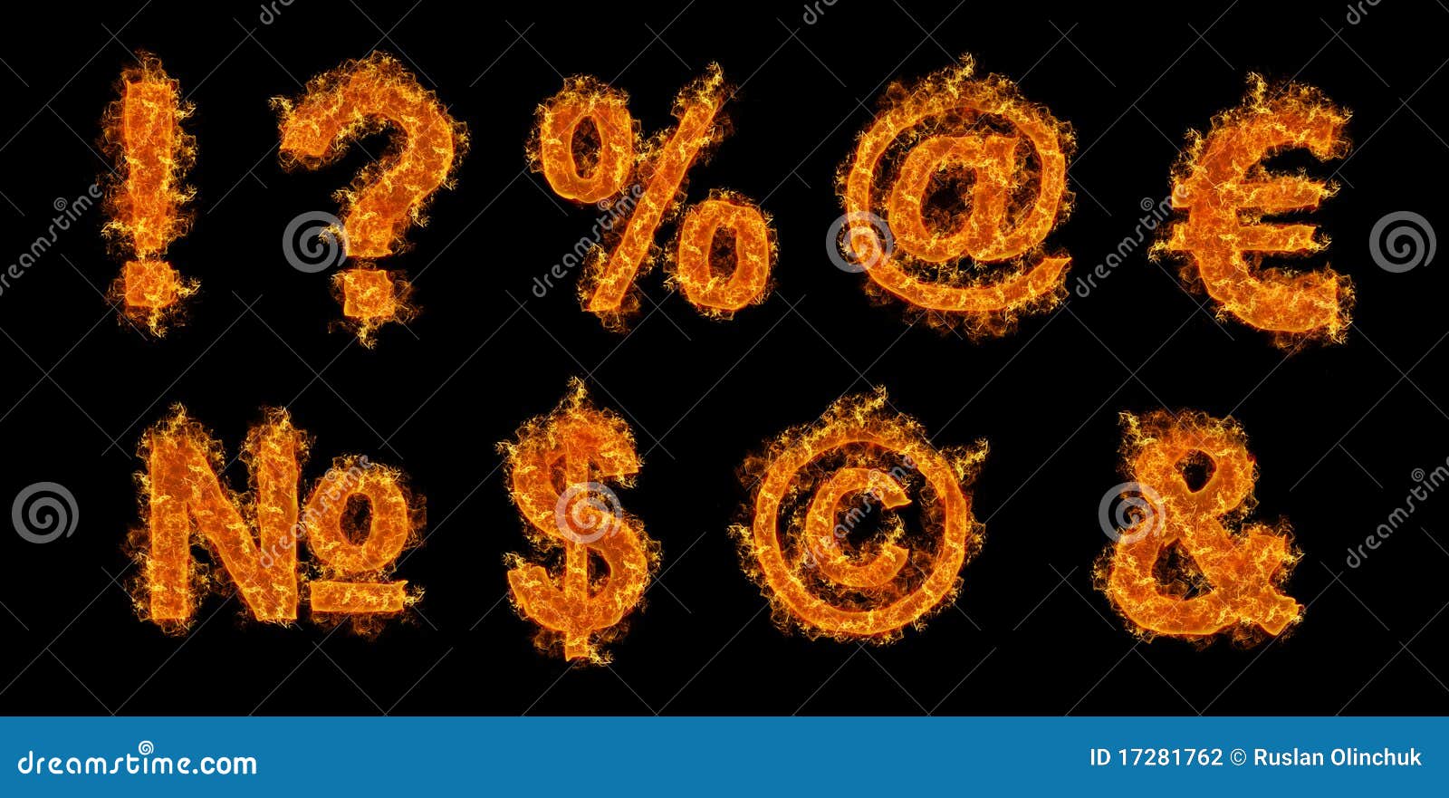 Set of Fire signs stock photo. Image of creativity, collection - 17281762
