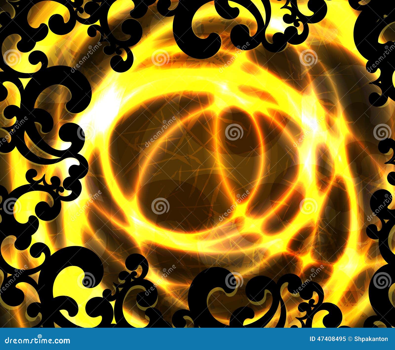 Set of 6 fires stock illustration. Illustration of effect - 47408495