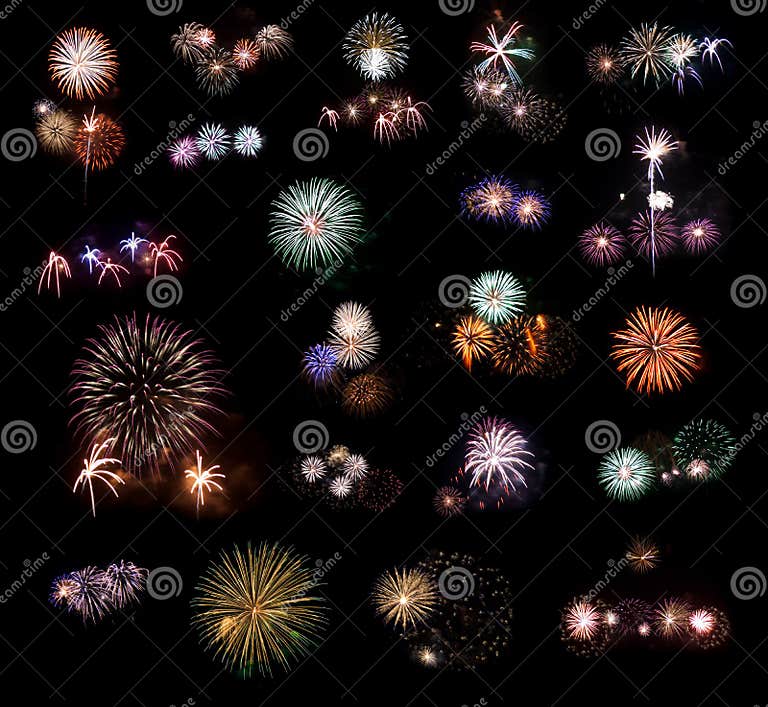 Set of fireworks #2. stock photo. Image of composite, dynamite - 9303958