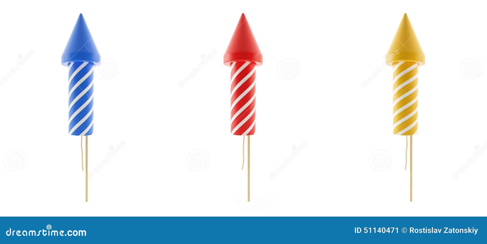 Set of fireworks rockets stock illustration. Illustration of arts ...