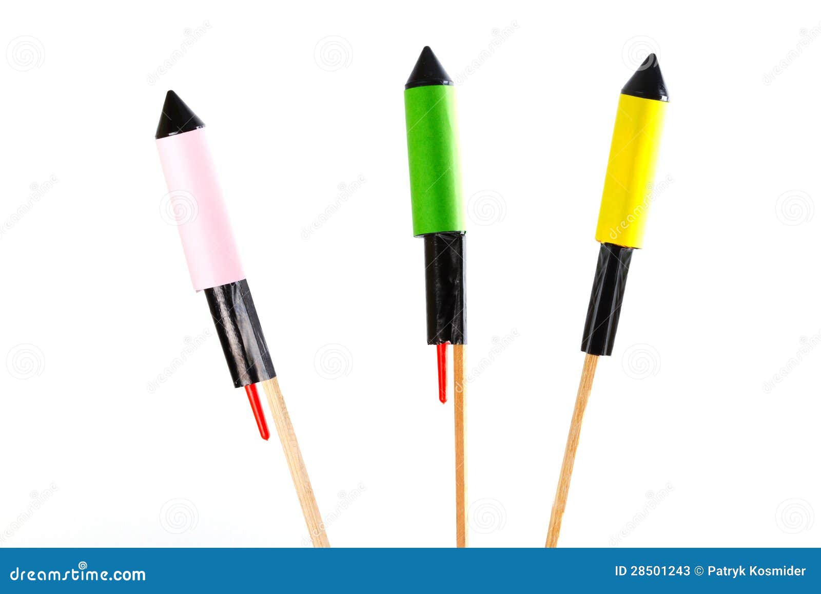 Set of fireworks on stick stock image. Image of color - 28501243