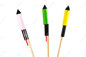 Set of fireworks on stick stock image. Image of color - 28501243