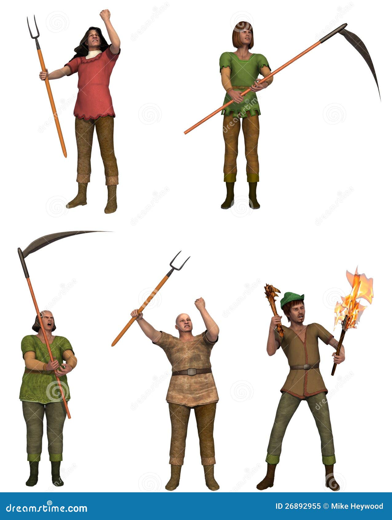 Angry Peasants Protest Demonstration. A Crowd Of People With A ...