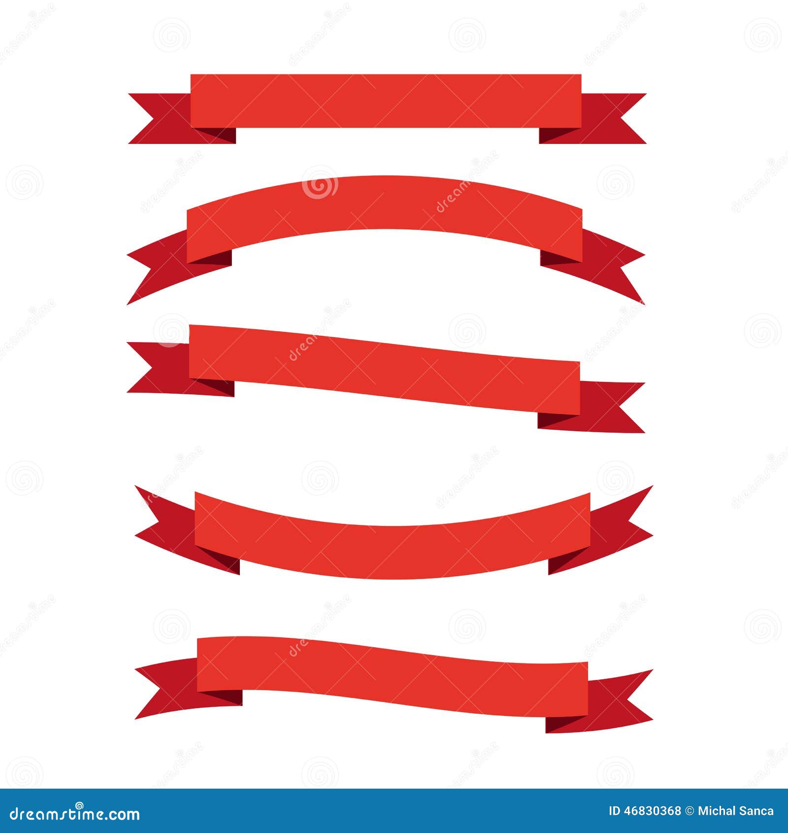 Set of Five Bright Red Internet Banners Stock Vector - Illustration of ...