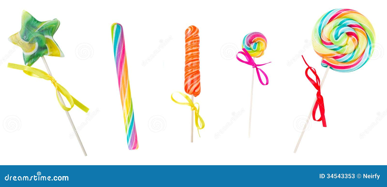 Set of five candies stock image. Image of childhood, holiday - 34543353