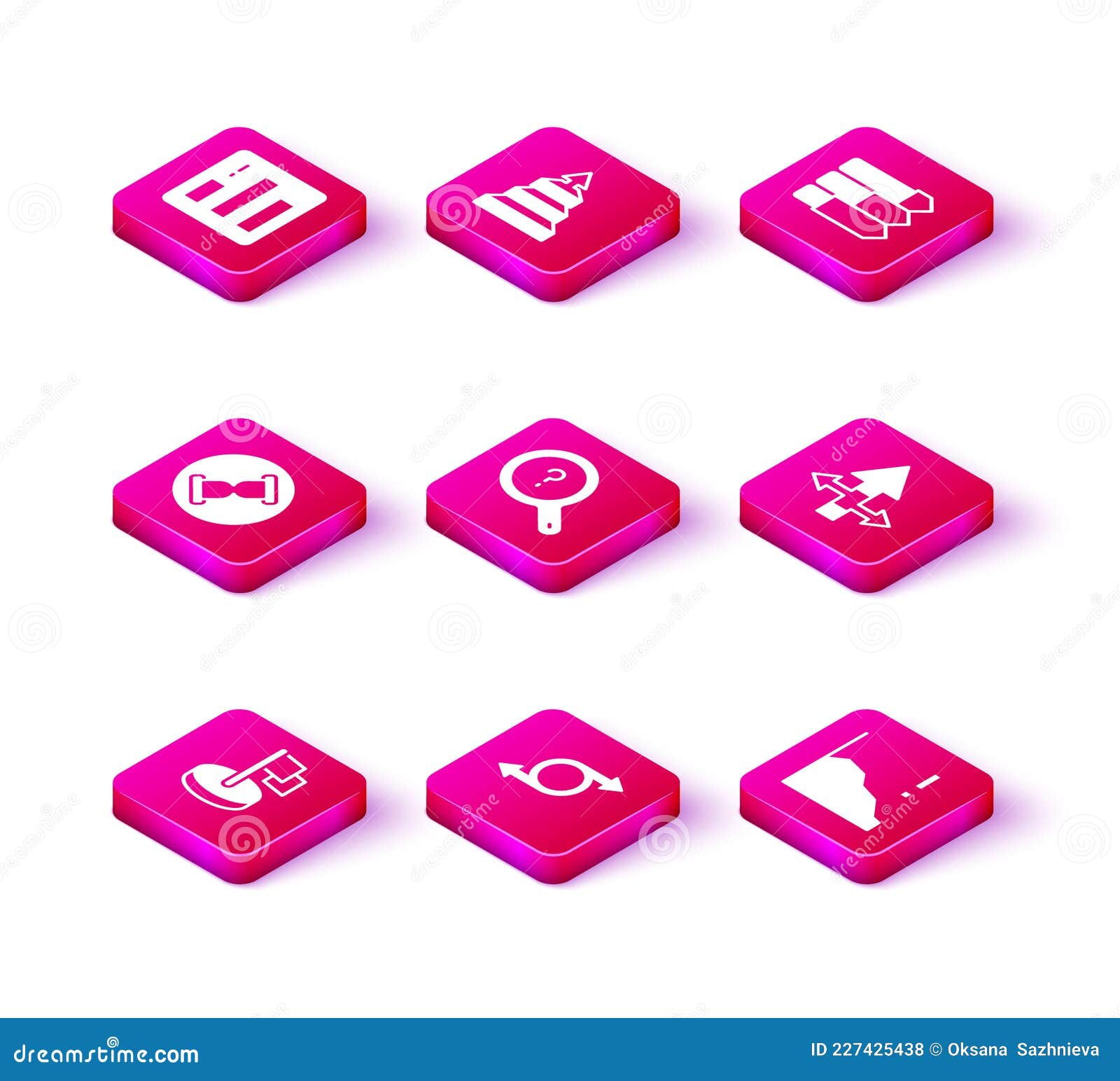 Set Flag, Arrow, Old Hourglass with Sand, Unknown Search, Financial Growth Decrease, Pie Chart ...