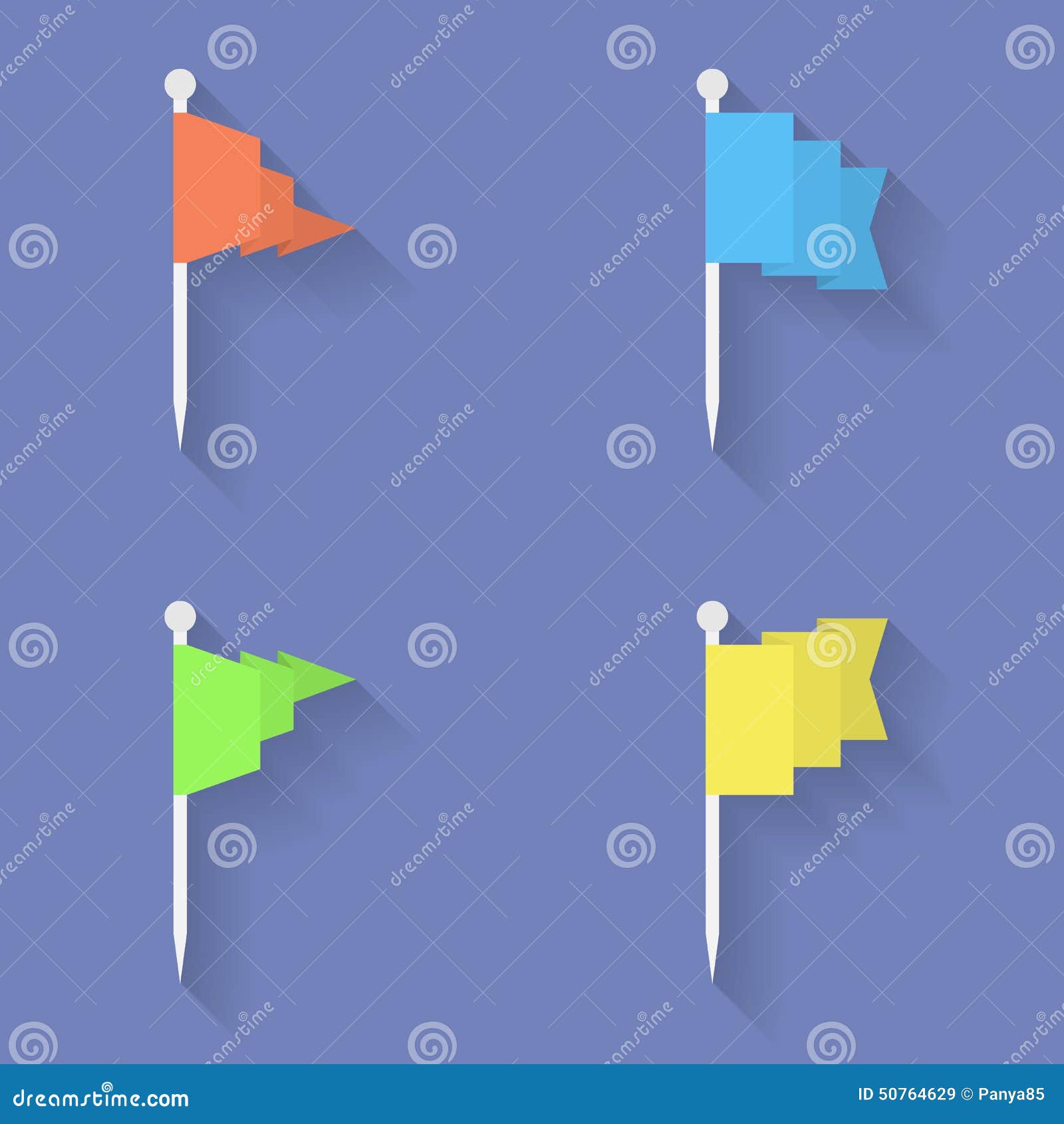 Set of Flag Icons. Flat Style Stock Vector - Illustration of finishing ...