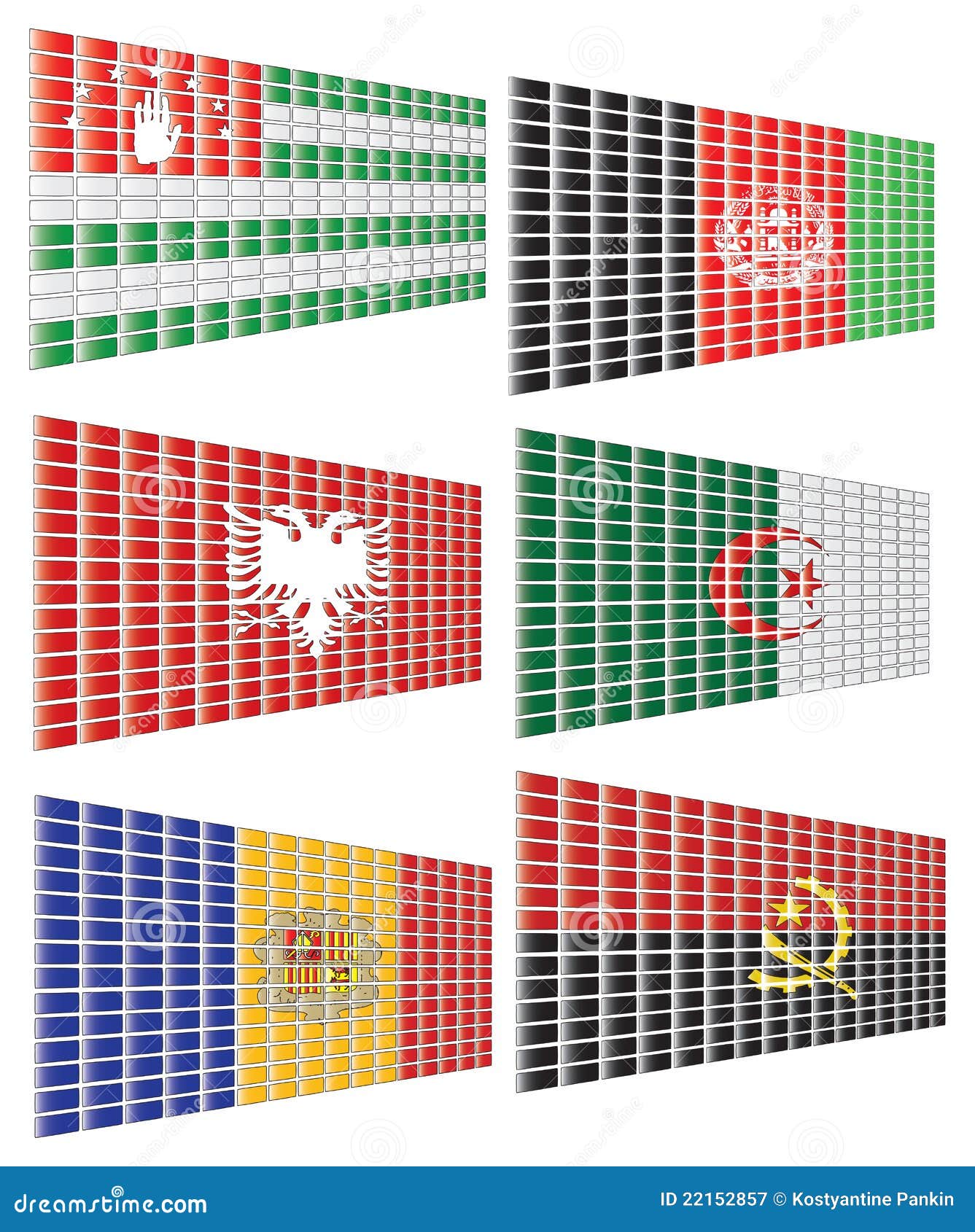 A set of flags 1 stock vector. Illustration of pennant - 22152857