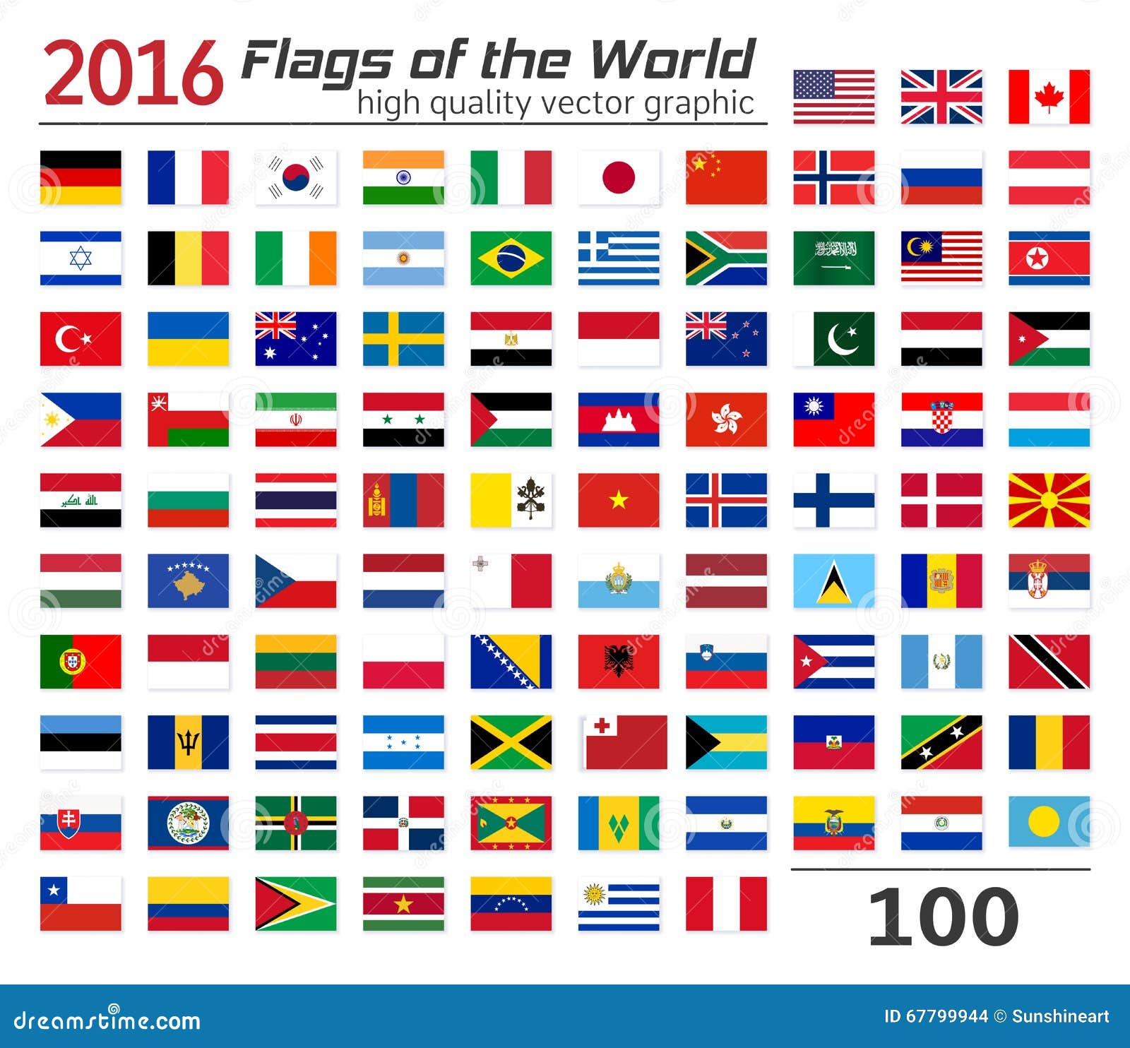 Set of Flags of Different Countries. Stock Vector - Illustration of ...