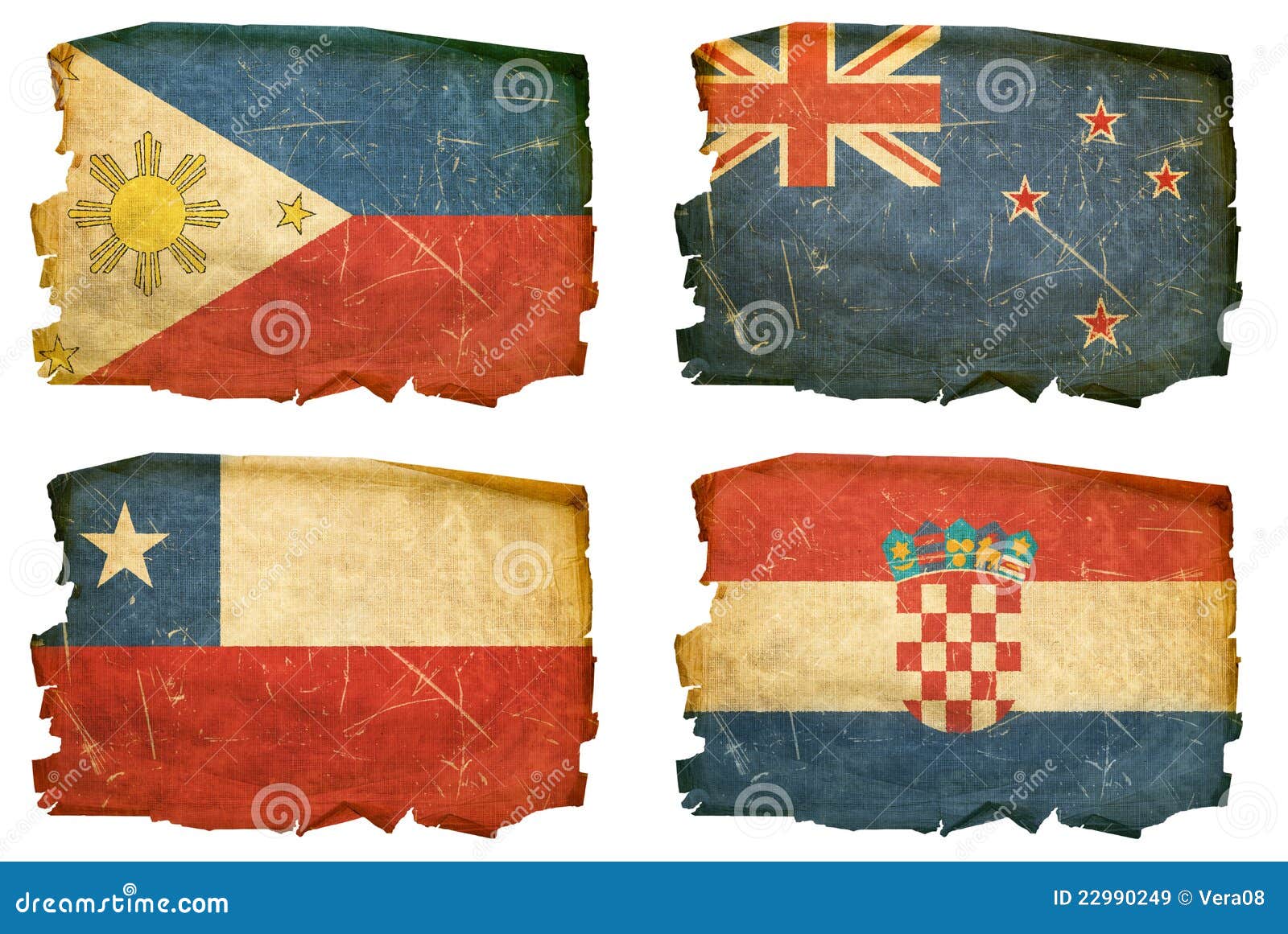Set Flags old # 9 stock image. Image of aging, banner - 22990249