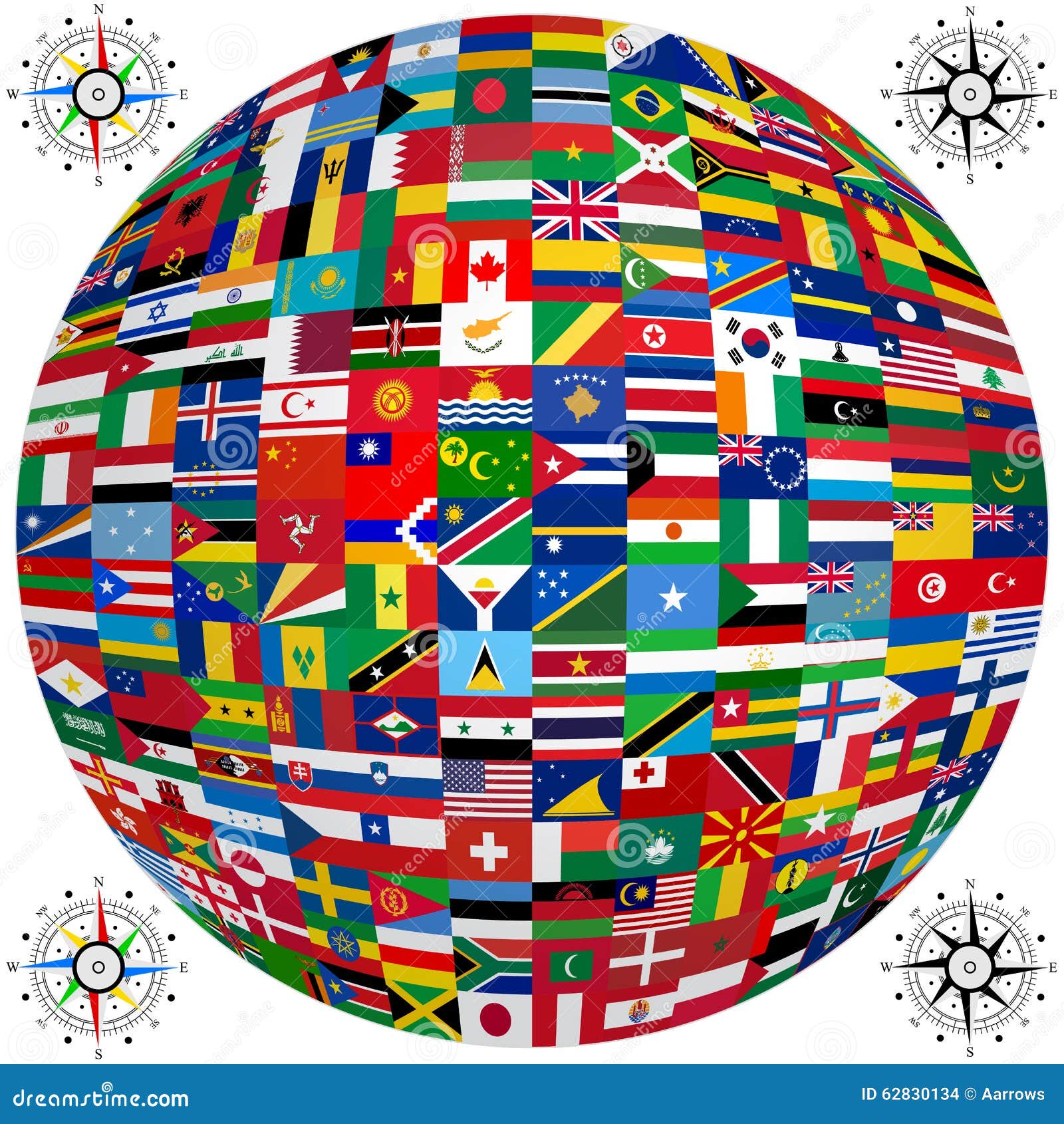 Set Flags of World Sovereign States. Vector Stock Vector - Illustration ...