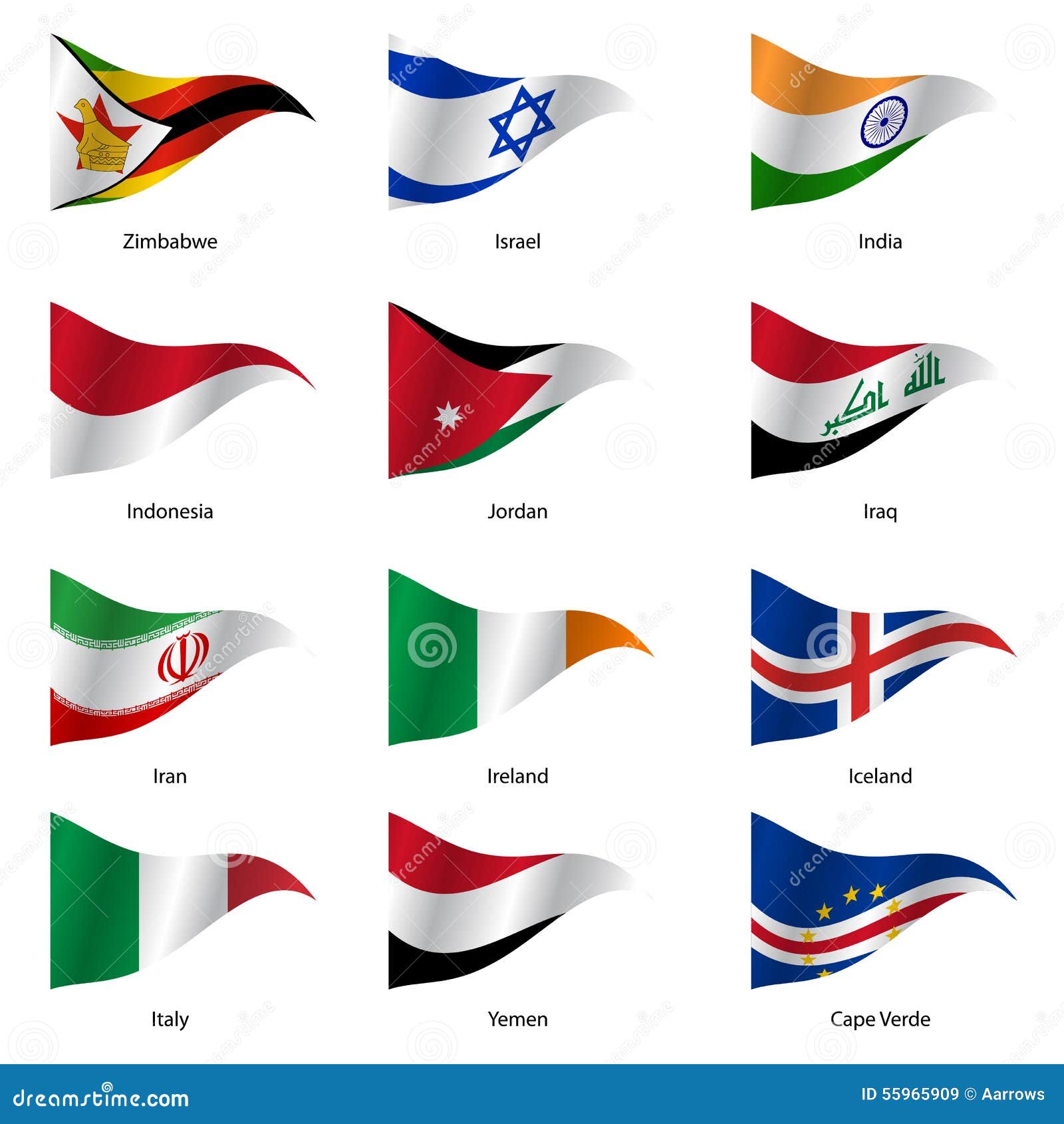 Set Flags of World Sovereign States. Vector Stock Vector - Illustration ...