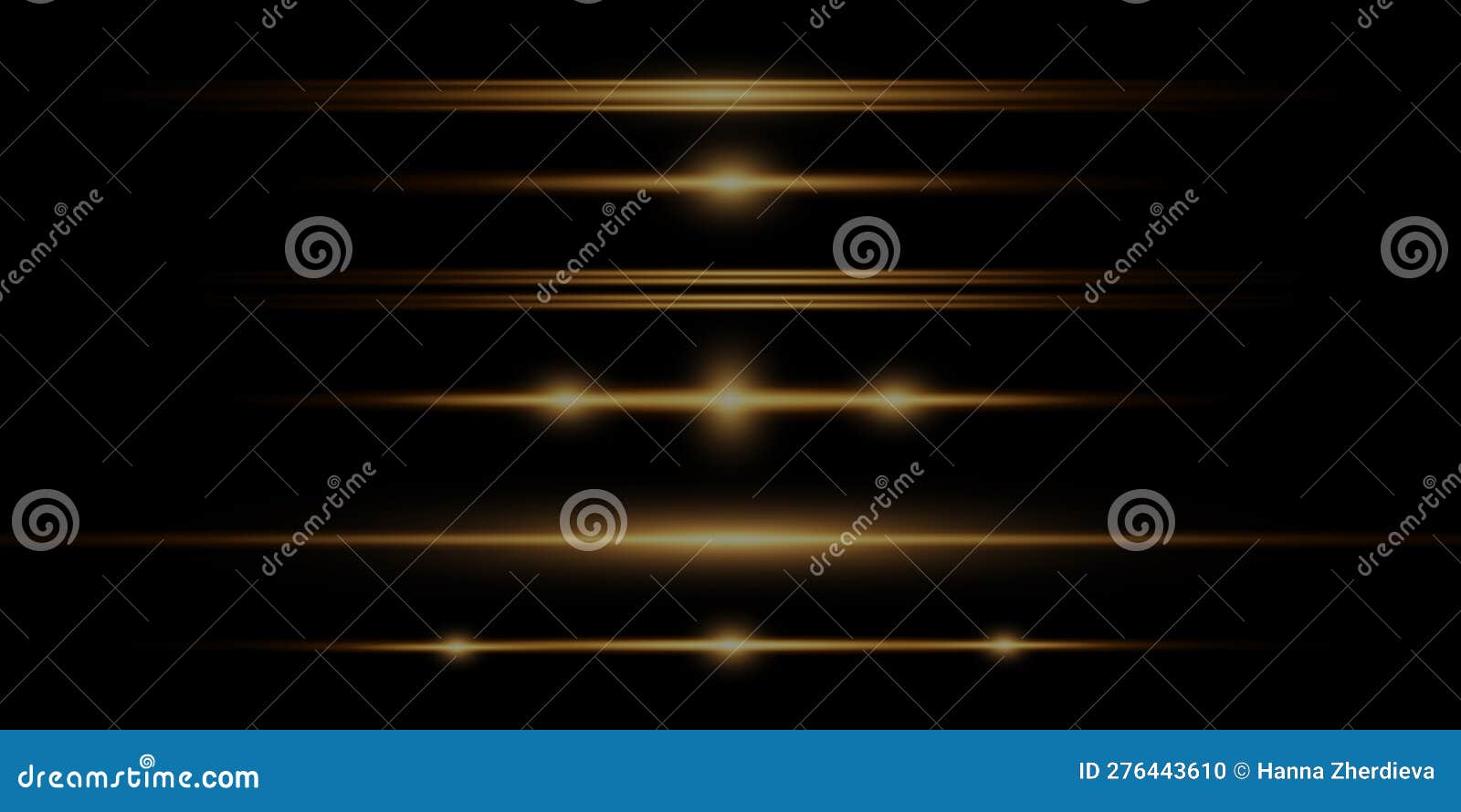 A Set of Flashes, Lights and Sparkles on a Black Background. Stock ...