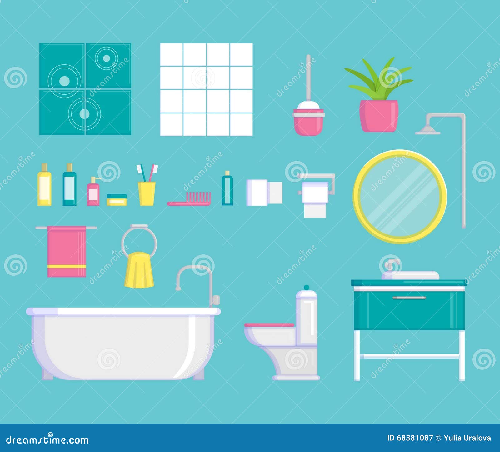 Bathroom Bath Elements Stock Illustrations – 4,213 Bathroom Bath ...