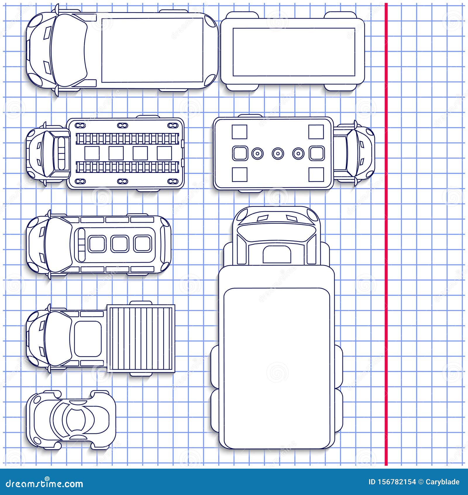 Set Flat Cars on a Sheet in a Cage. Stock Vector - Illustration of ...