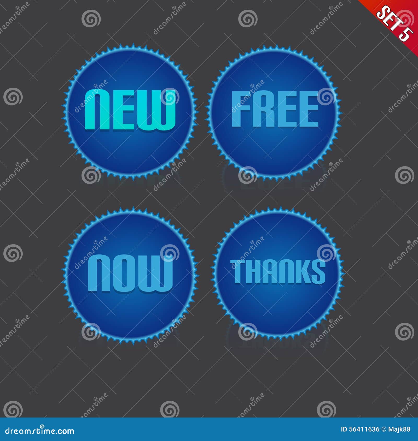 Set of Flat Color Icon with Now Stock Illustration - Illustration of ...