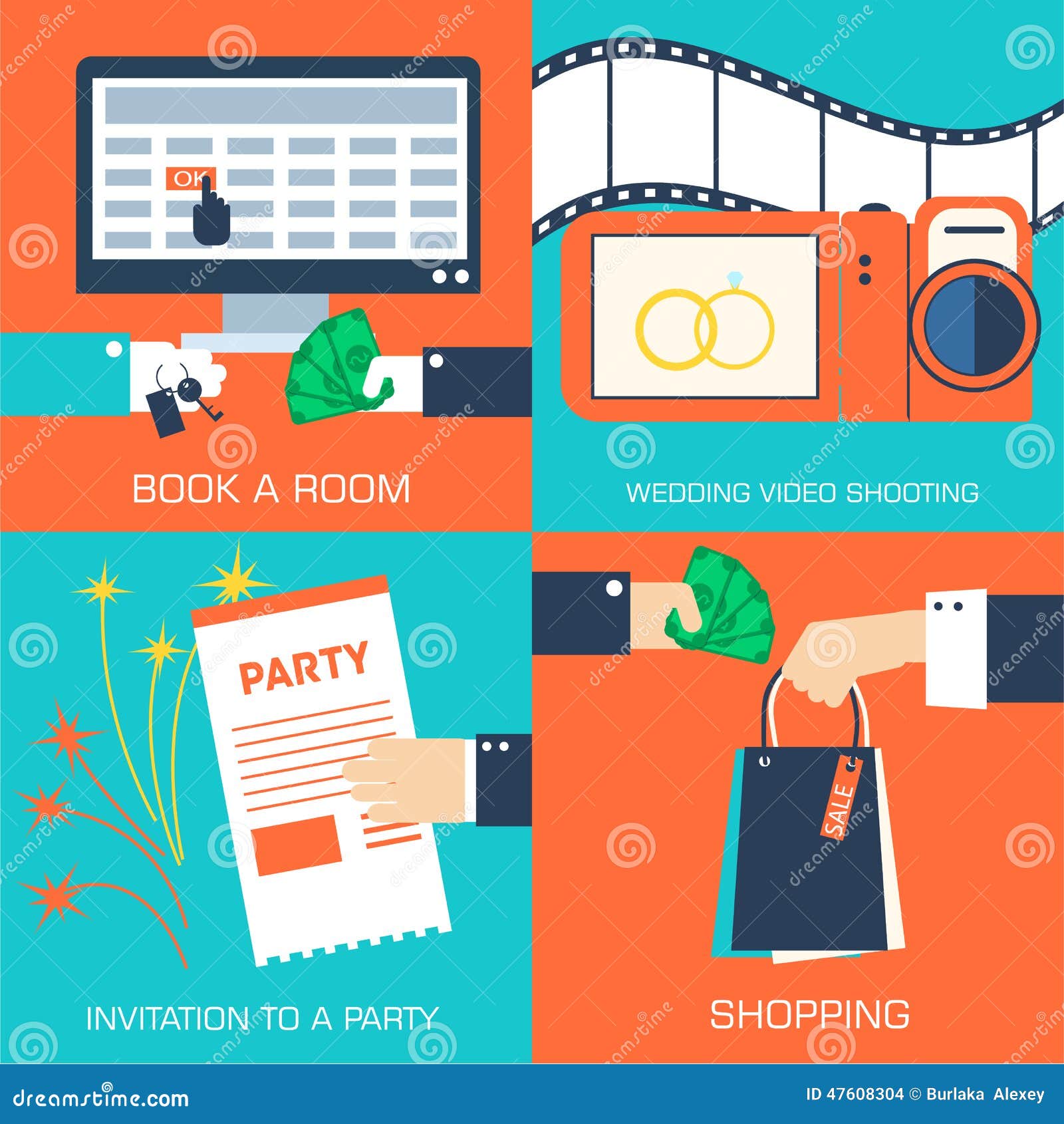 Set of Flat Communication Concepts Illustrations. Stock Vector ...