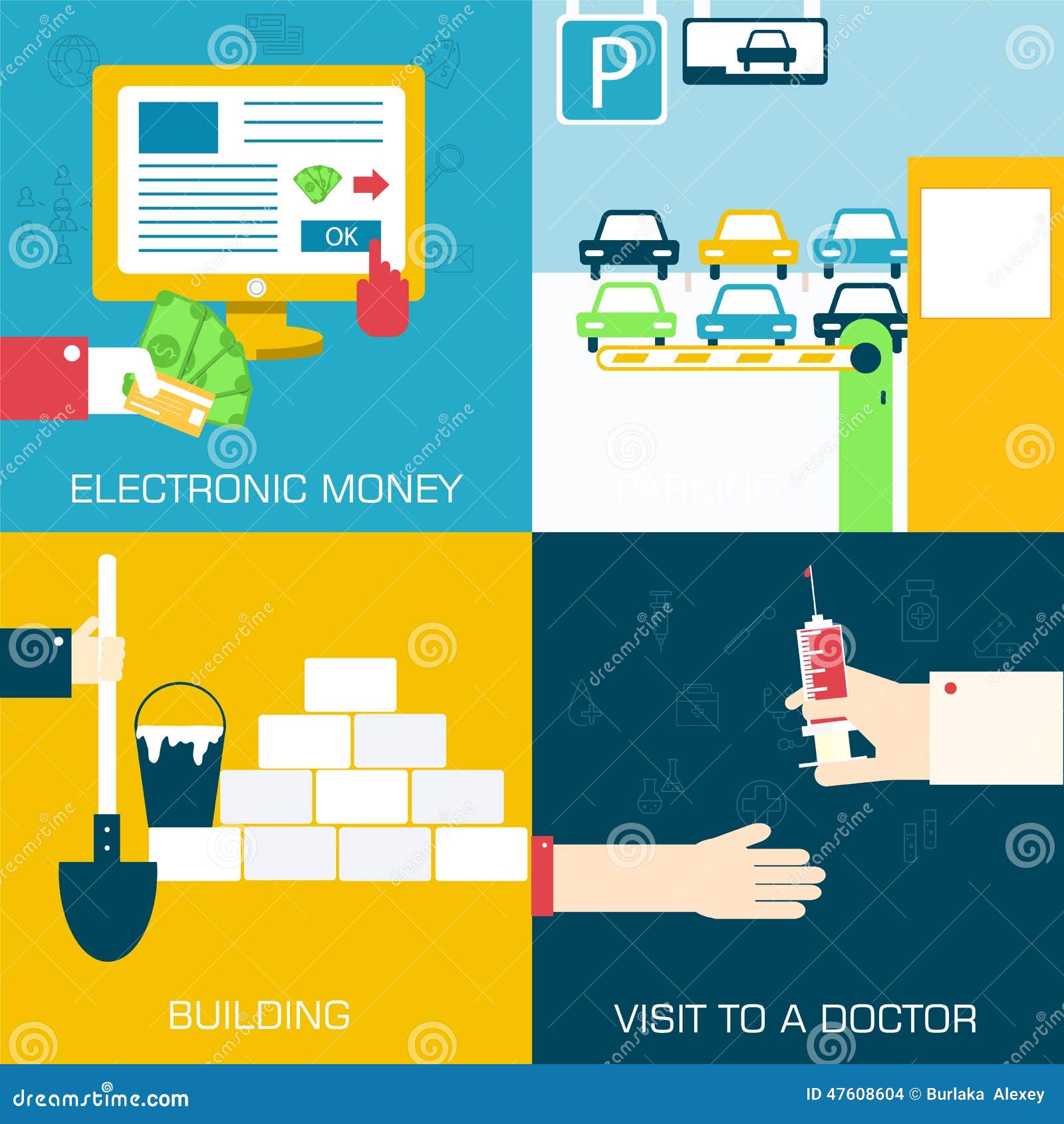 Set of Flat Communication Concepts Illustrations. Stock Vector ...