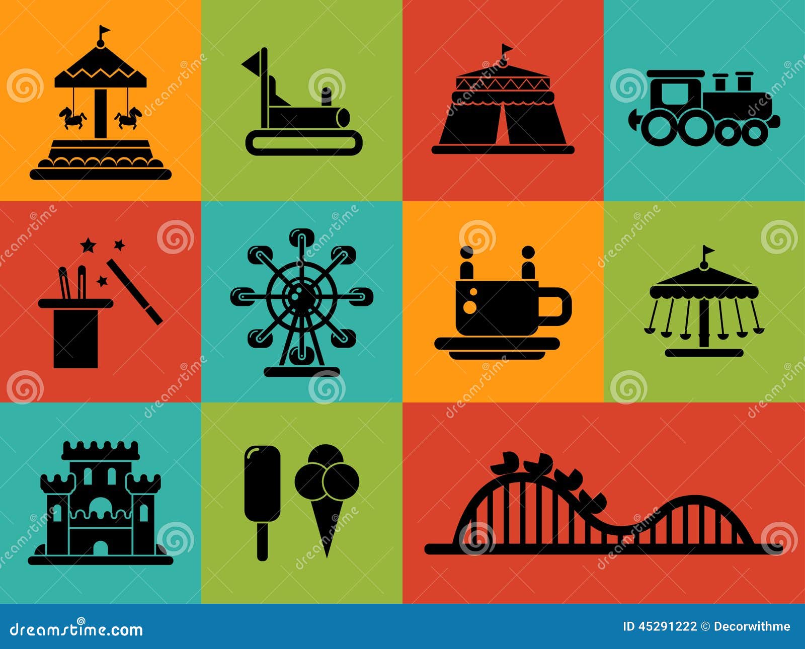 Park Map Icons Vector Pack | CartoonDealer.com #42449524