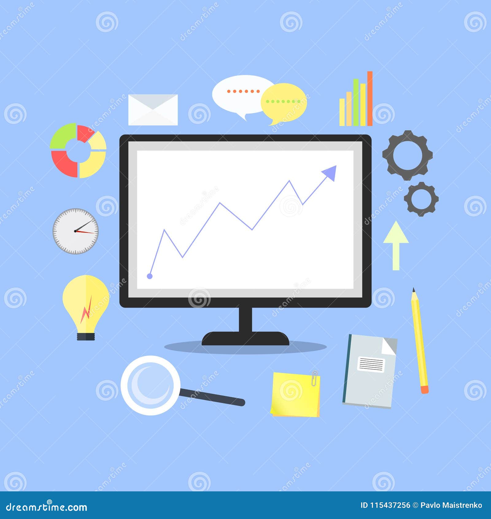 Set of Flat Design Concept Icons for Web and Mobile Services Stock ...