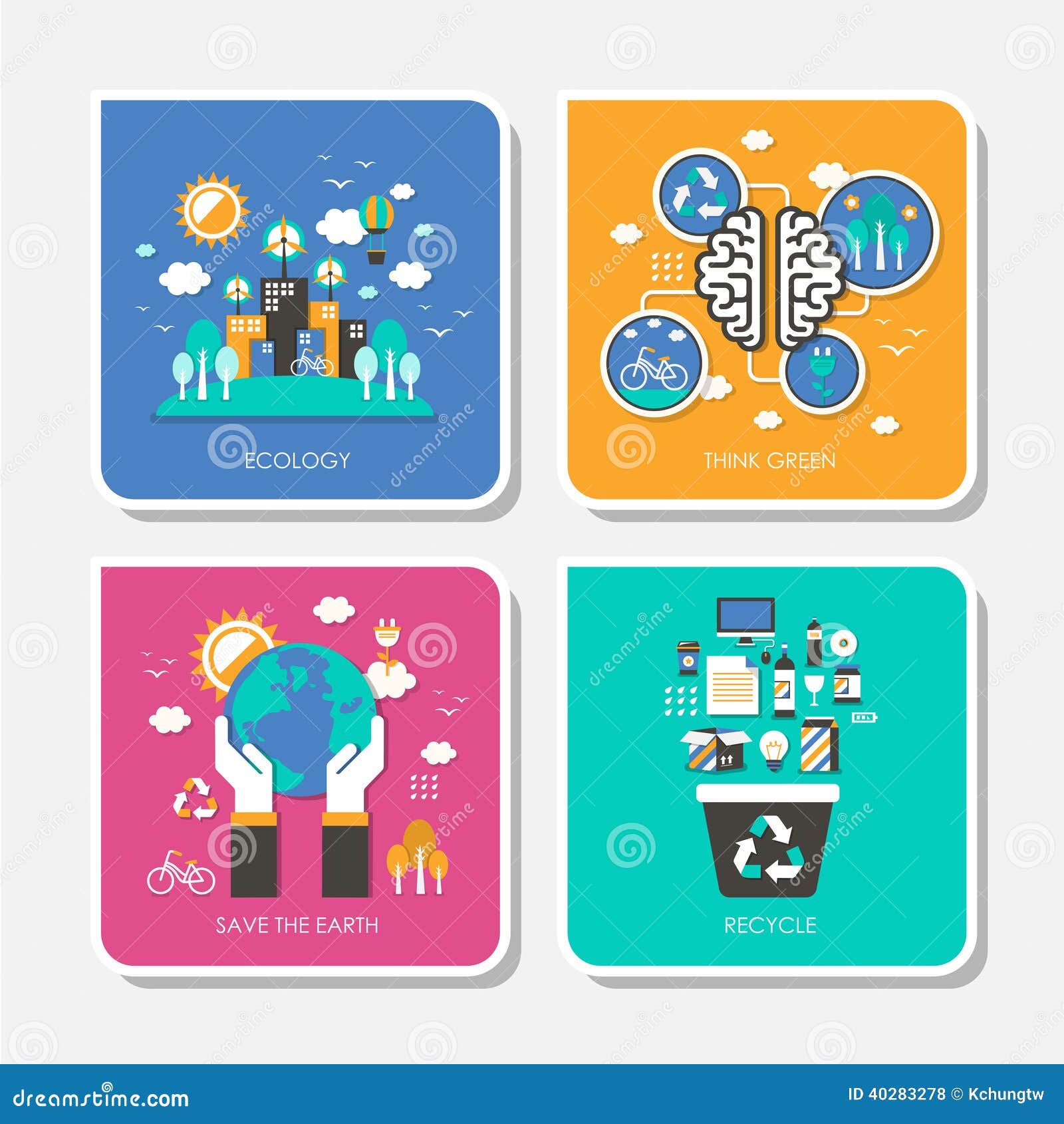 Set of Flat Design Concept Vector Illustration Stock Vector ...
