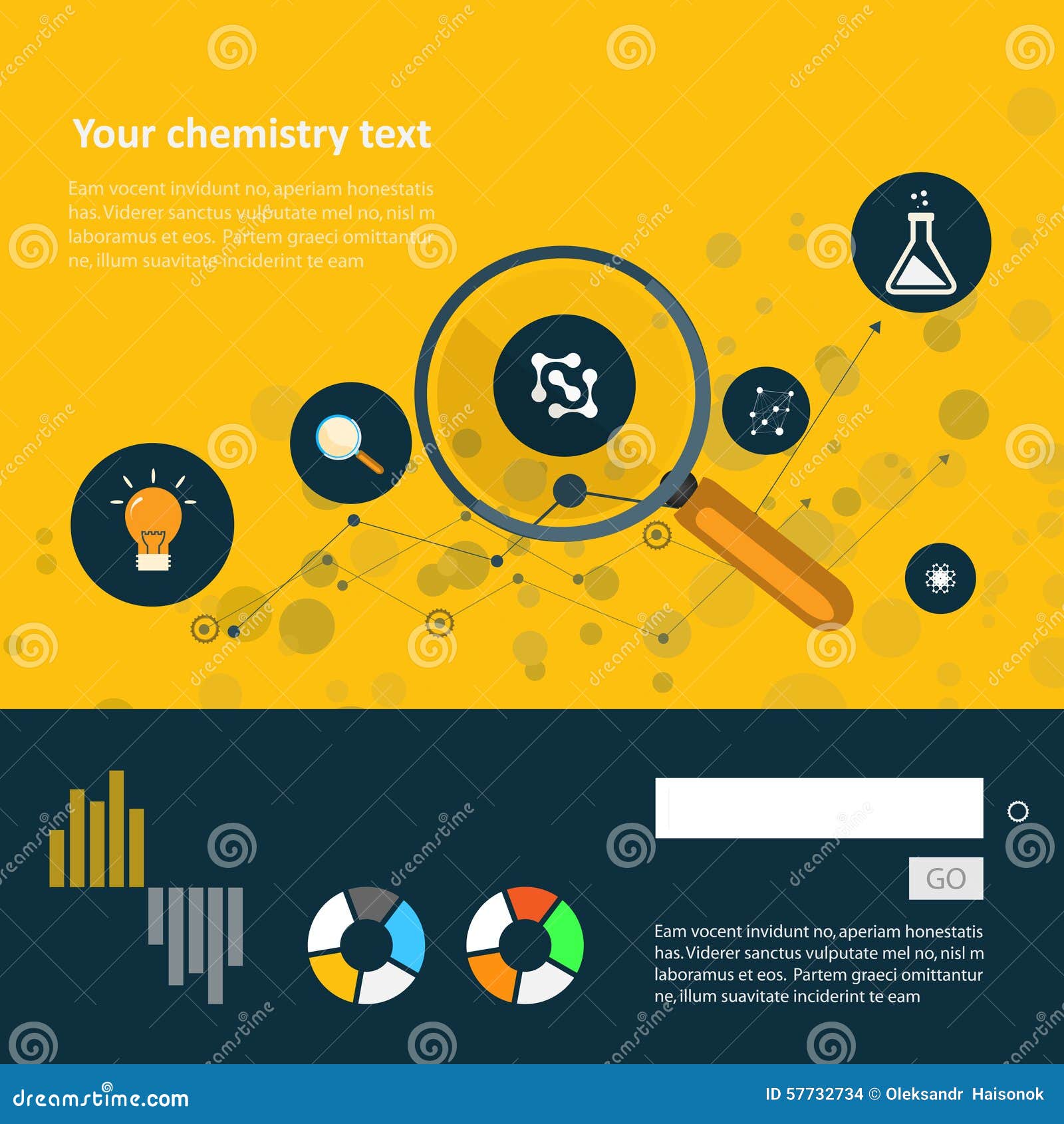 Set of Flat Design Icon for Experiment Stock Vector - Illustration of ...