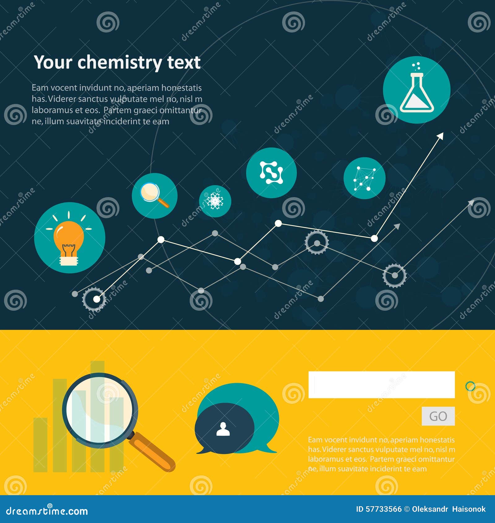 Set of Flat Design Icon for Experiment Stock Vector - Illustration of ...