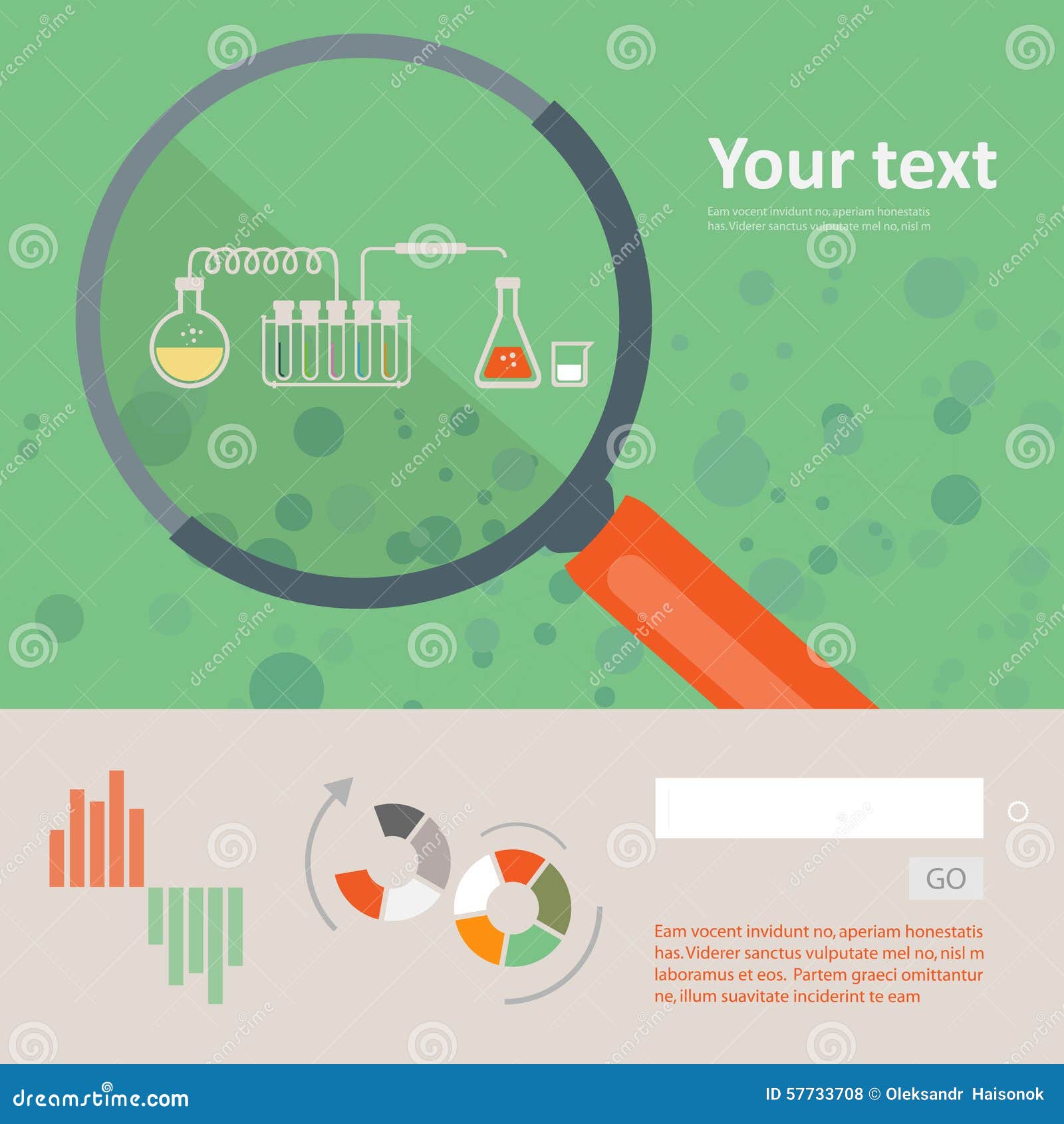 Set of Flat Design Icon for Experiment Stock Vector - Illustration of ...