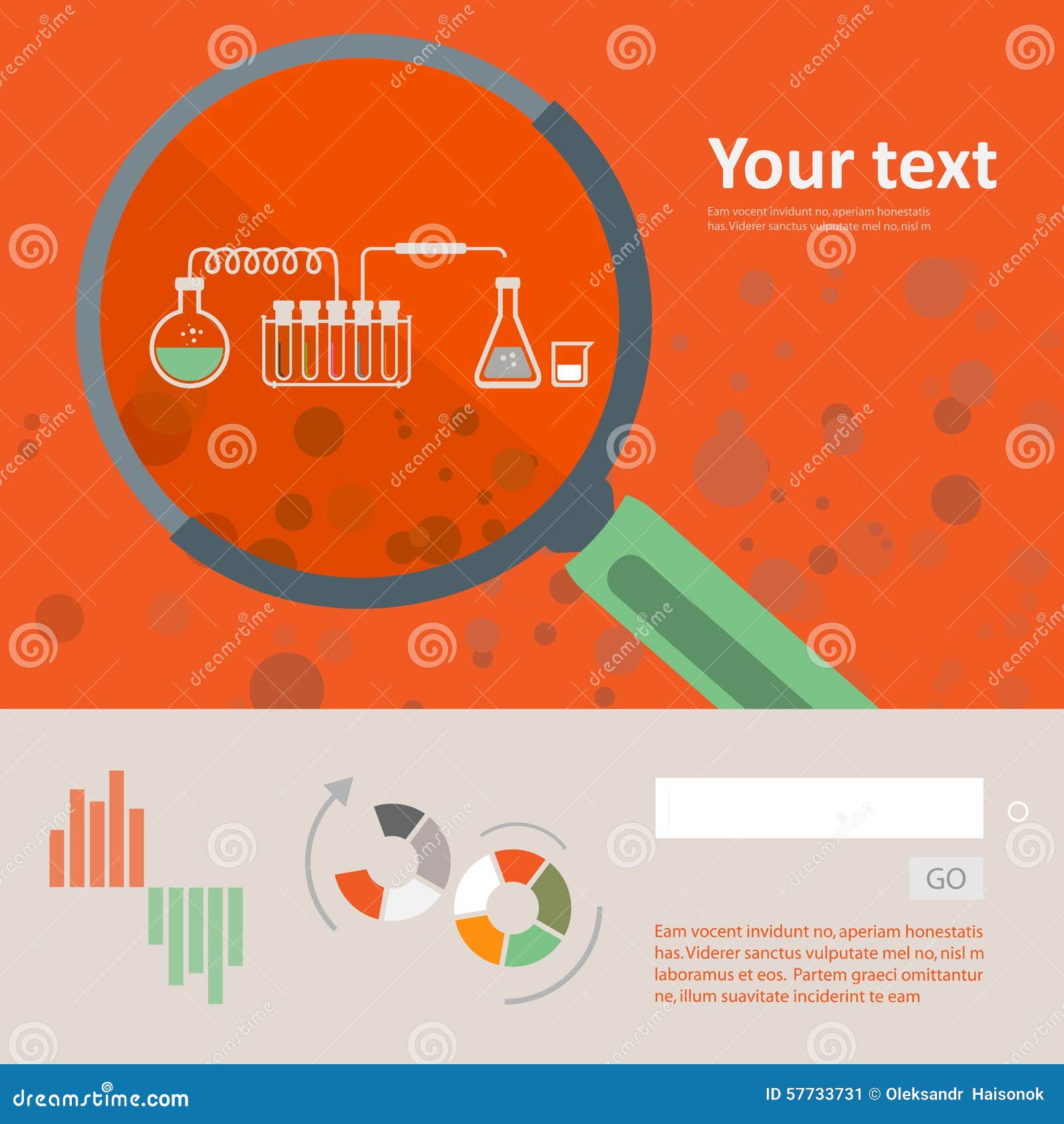 Set of Flat Design Icon for Experiment Stock Vector - Illustration of ...