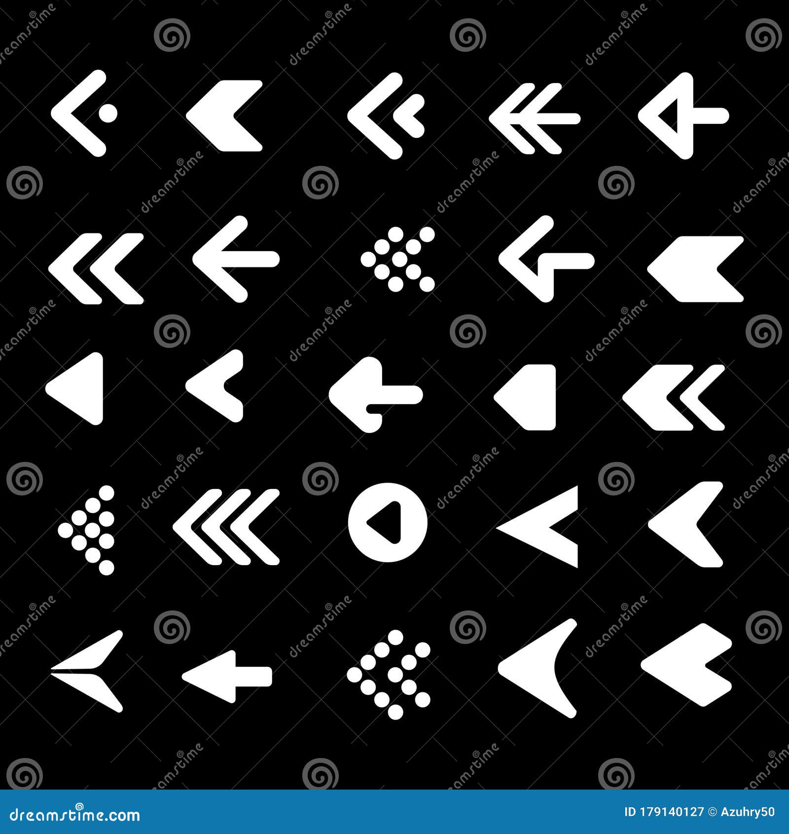 Set of Flat Design Pointer Cursor Infographic Icon Arrow Pack ...