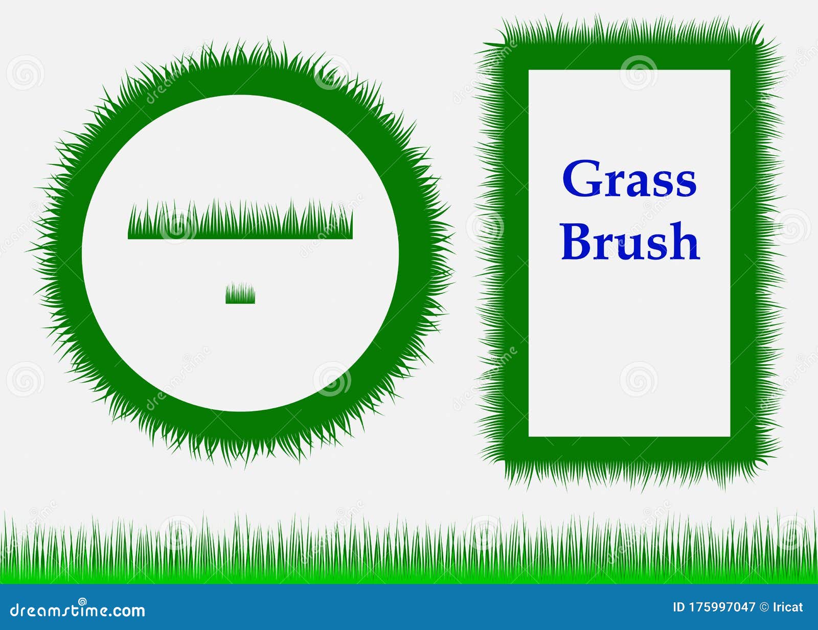 Grass Frames Set In Isolated Transparent Background Cartoon Vector ...