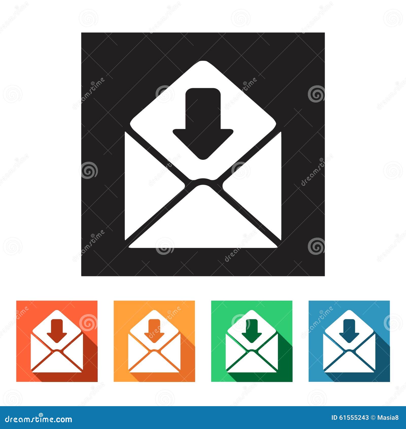 Set of Flat Icons (connection, Letter, Mail), Stock Illustration ...