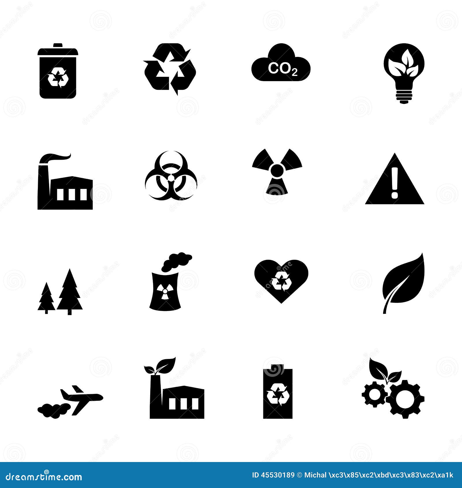 Set of Flat Icons - Ecology and Environment Stock Vector - Illustration ...