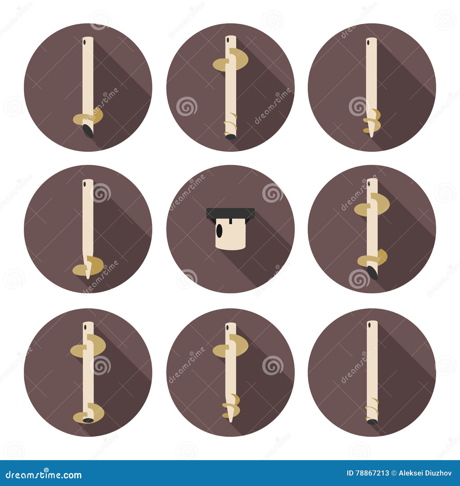 Set of flat icons piles stock illustration. Illustration of design ...