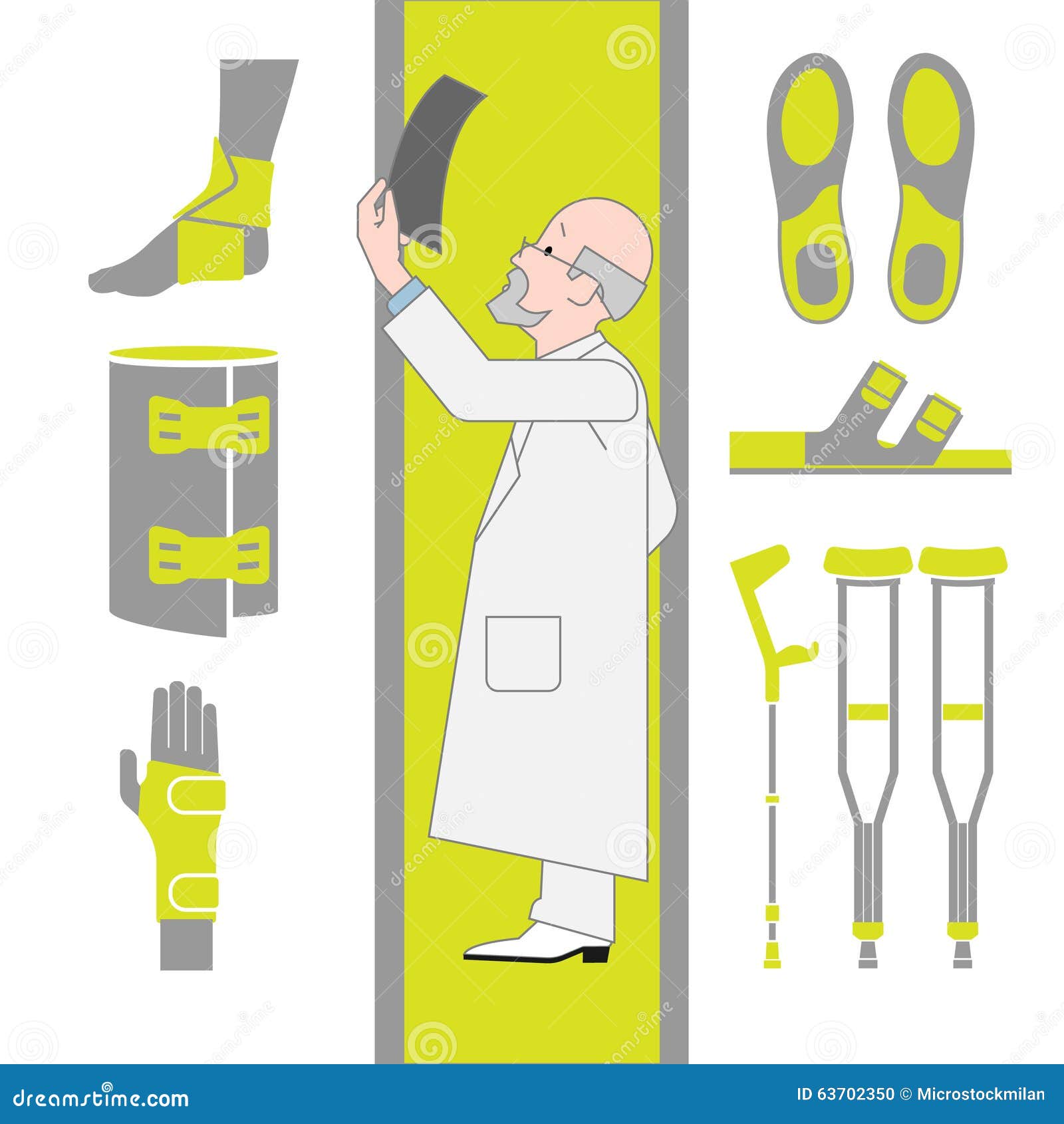 Set of Flat Icons from Surgery and Orthopedics Stock Vector ...